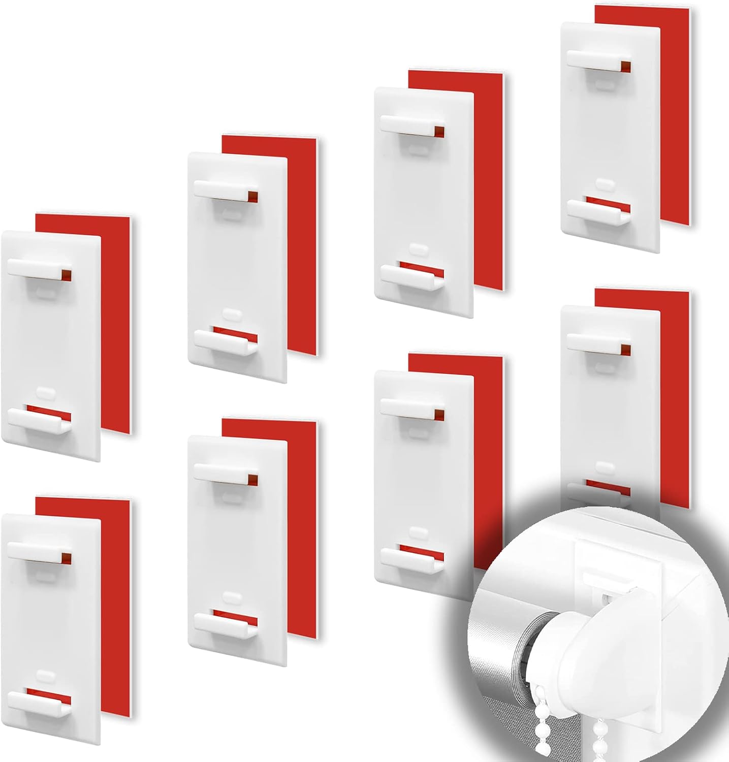 Lot de 8 Supports adhésifs Courts pour Store - Store Double - sans ...