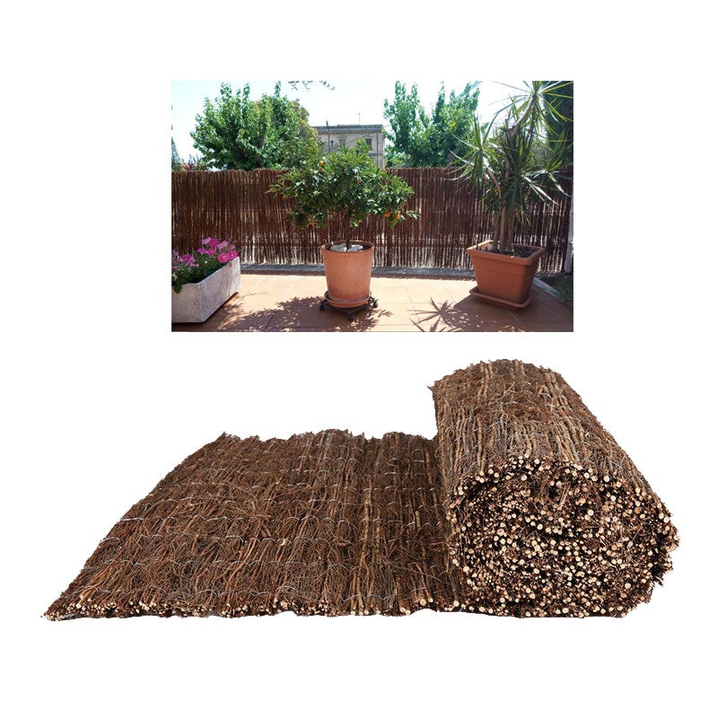 Valla Natural Brezo + Mimbre 2 x 3 metros | Valla de Mimbre Ocultación 95% | Cerramiento Natural ...