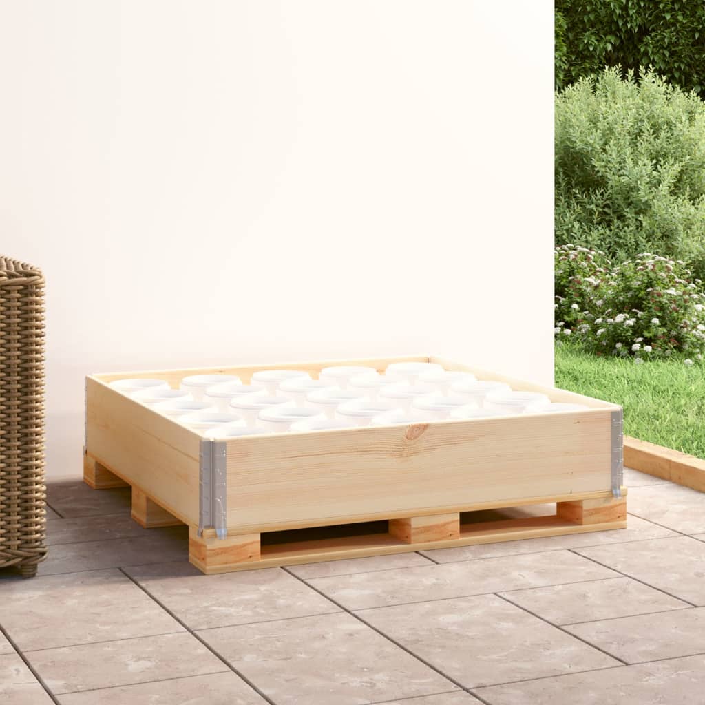 VidaXL Collar de caja de pallet madera maciza de pino 100x100 cm ...