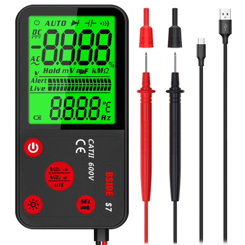 Multímetro digital profesional, probador de voltaje, resistencia ...