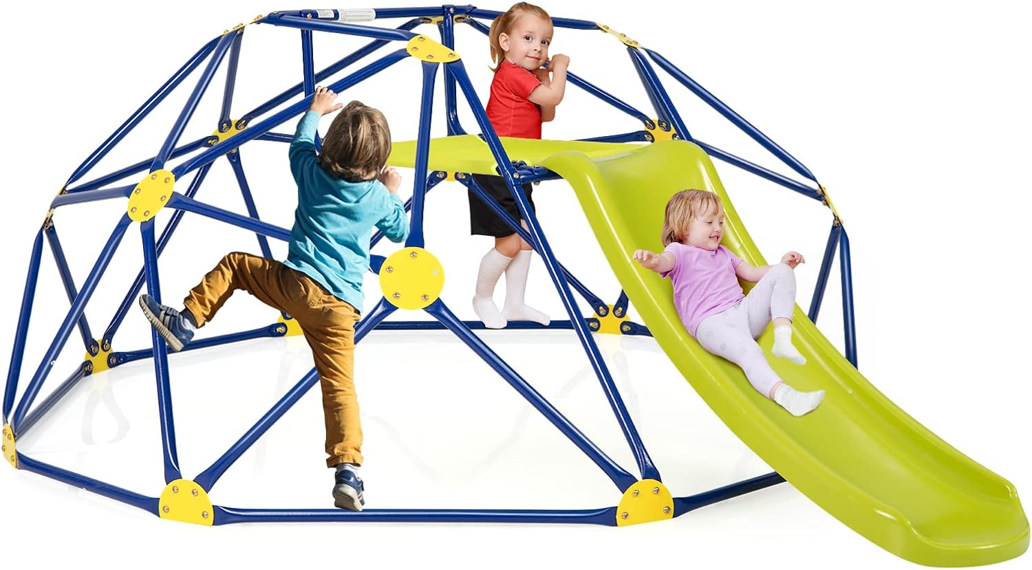Dôme d'escalade Enfants avec Toboggan, Cage d'escalade avec Coussin en ...