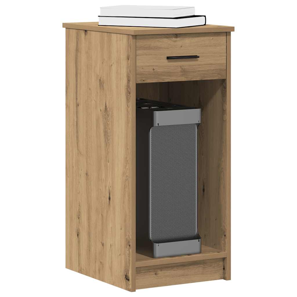 Support de tour d'ordinateur tiroir chêne artisanal 35x45x77 cm | Leroy ...