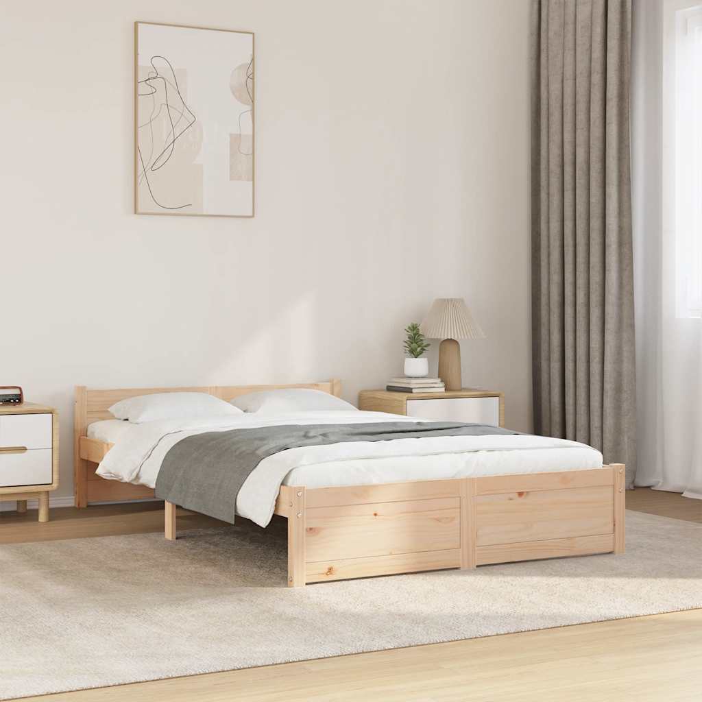 Cadre de lit sans matelas bois massif 120x190 cm | Leroy Merlin