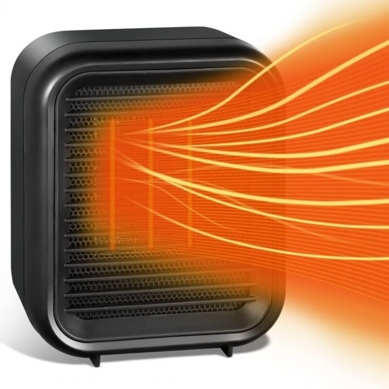 800W Radiateur soufflant Céramique - Chauffage d'appoint mobile - 2 ...