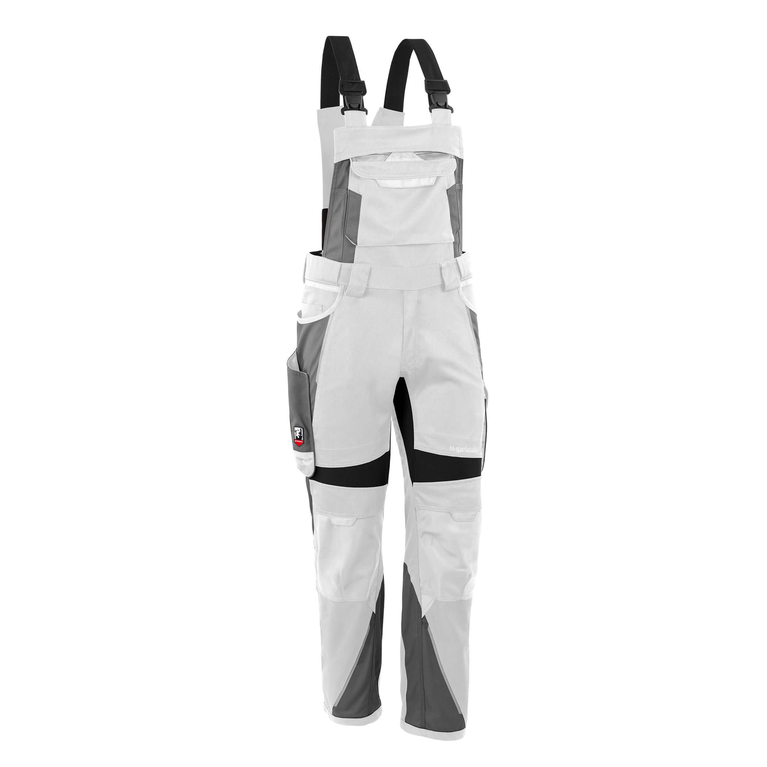 Qualitex - Salopette moderne IRON en Lyocell, Cordura & Stretch - éléments réflectifs - blanc ...