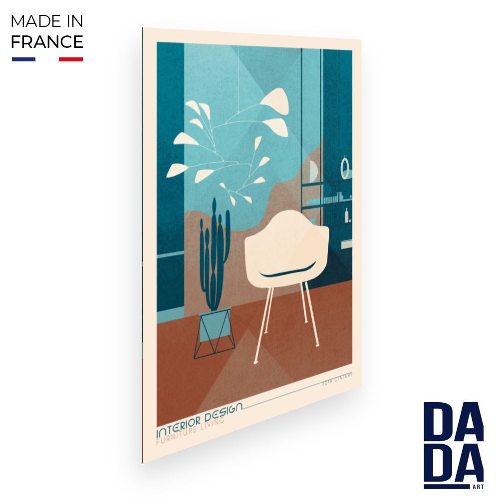 Affiche Salon moderne / 40x50cm / Fabriqué en France / DADA ART | Leroy ...