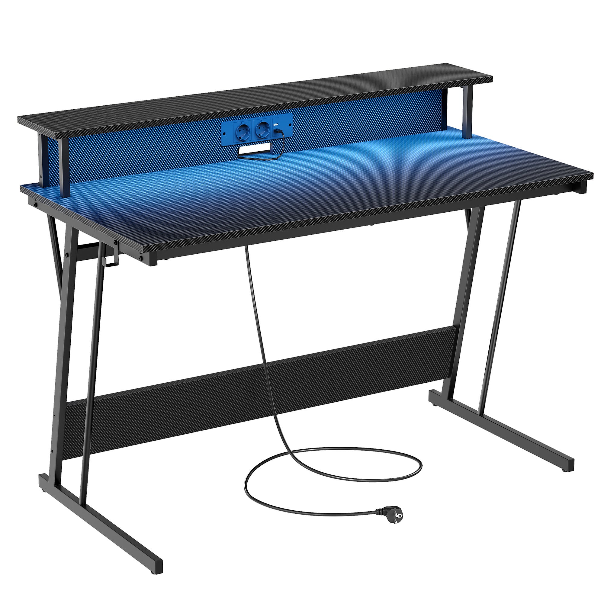 Bureau Gaming avec LED et Multiprise, Table Gamer, Bureau Informatique ...