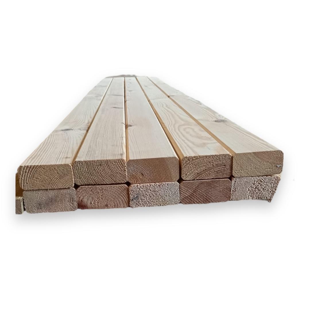 Pack de 6 lattes en pin brossé 45x95x2400 mm | Bricoman