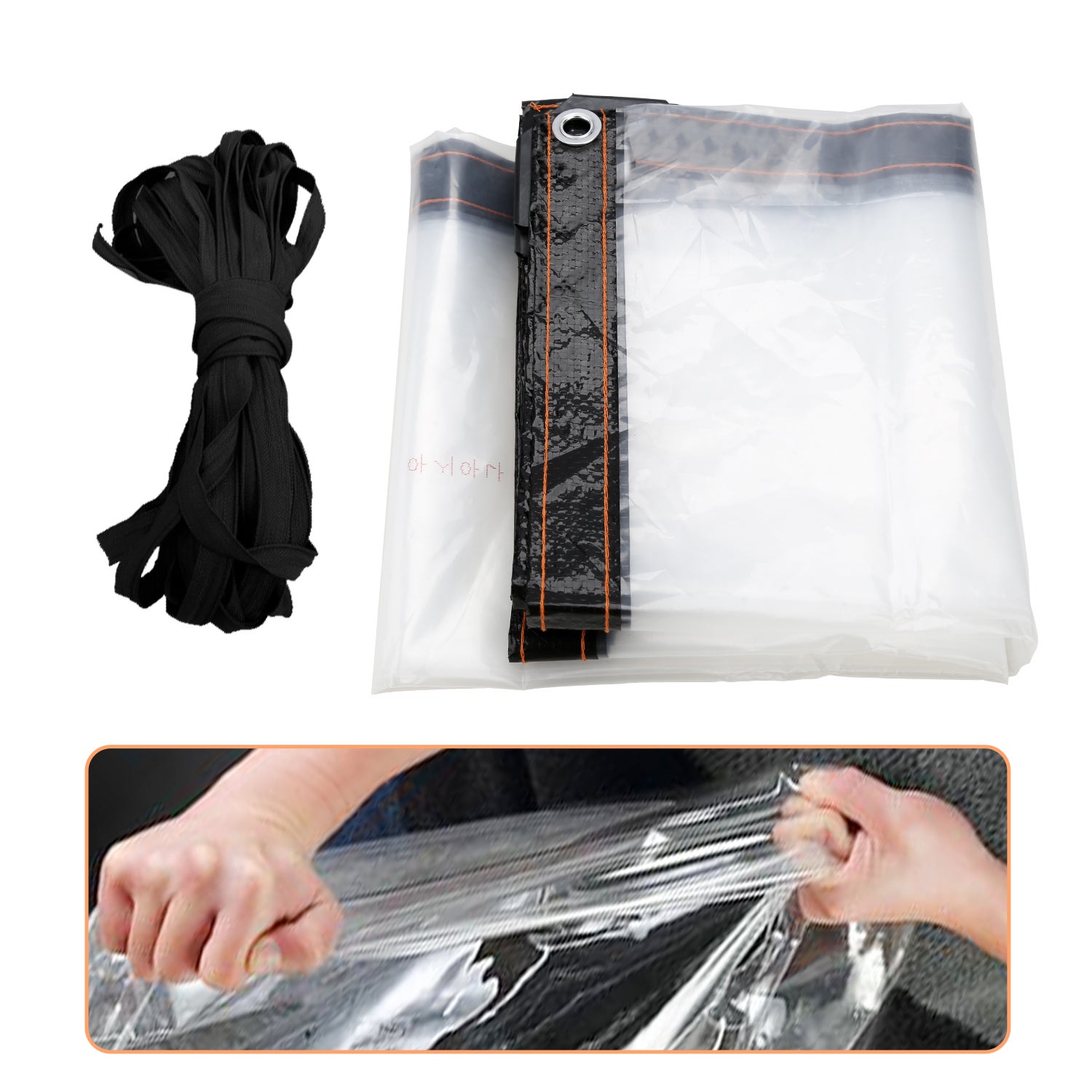 Lona impermeable transparente de 200 x 500 cm, resistente a los rayos ...