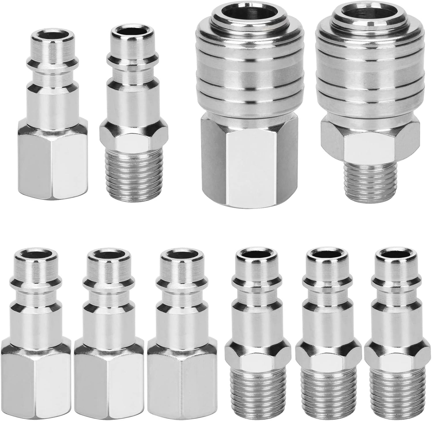 10 PCS Racores de compresor 1/4 "BSP Racor Rápido Neumático Europeo ...