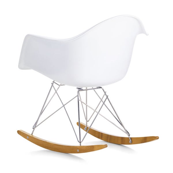 Milani Home - Poltrona Dondolo Moderna Di Design Bianca Abs Metallo E ...