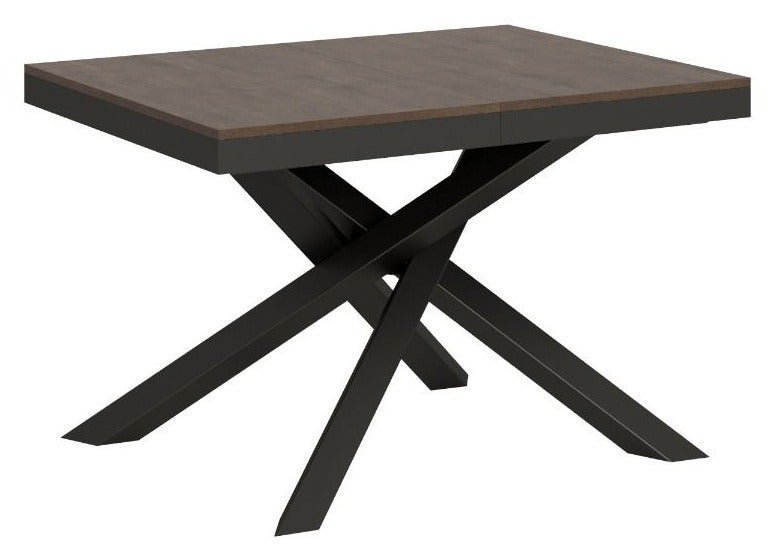 Table extensible design avec pieds entrelacés anthracite Artemis ...