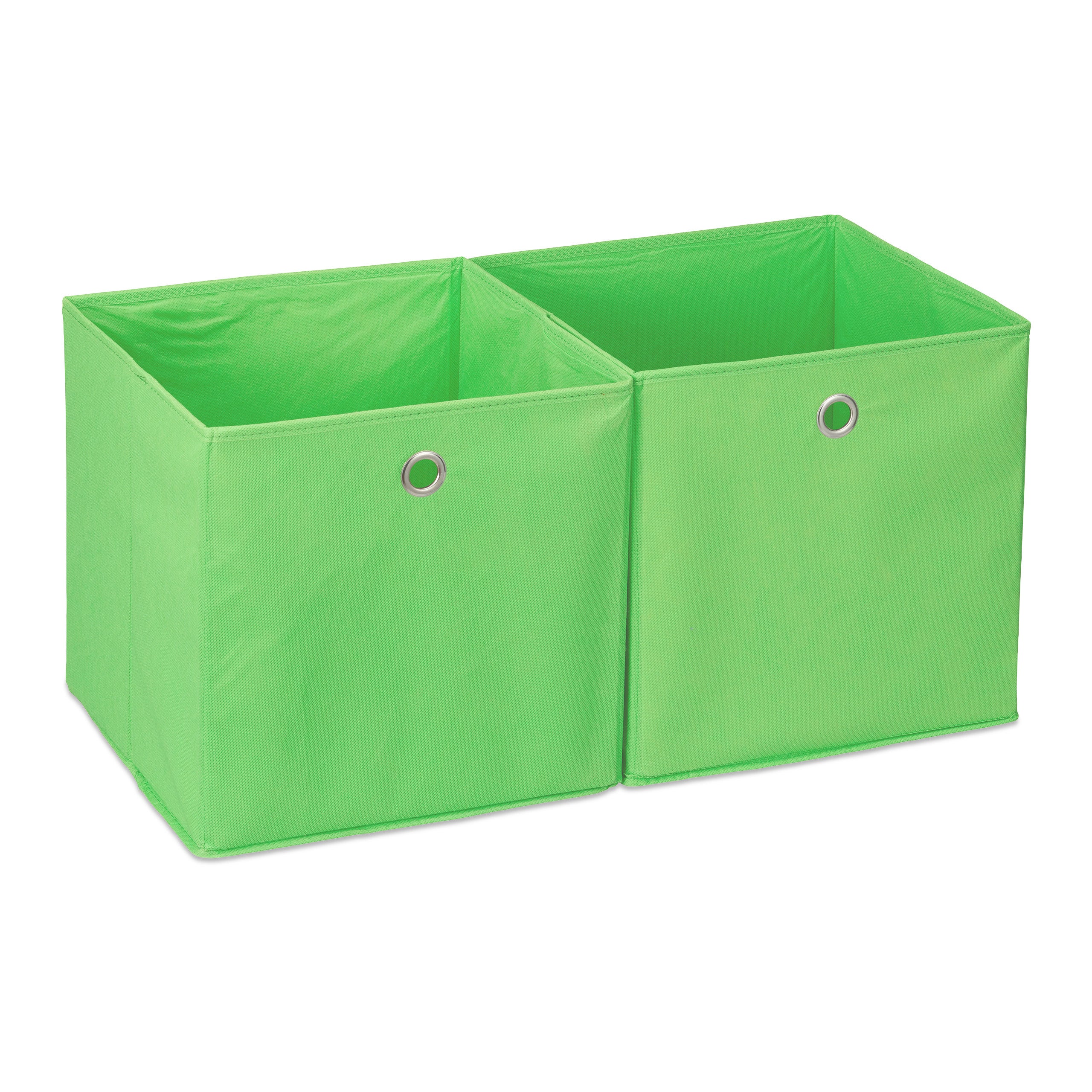 4x boîtes de rangement, carrées; en tissu, Cubique, 30x30x30 cm, vert ...