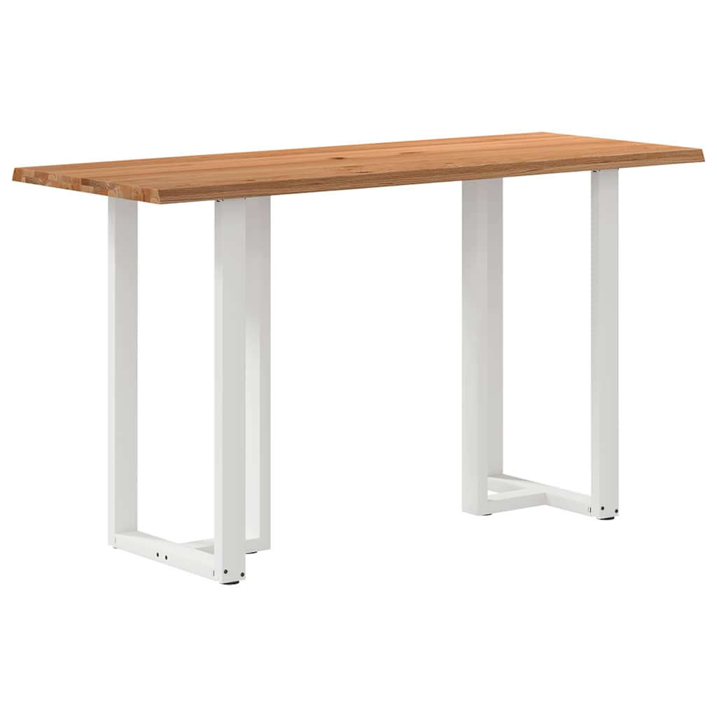 Mesa alta rectangular de roble macizo marrón claro | Leroy Merlin