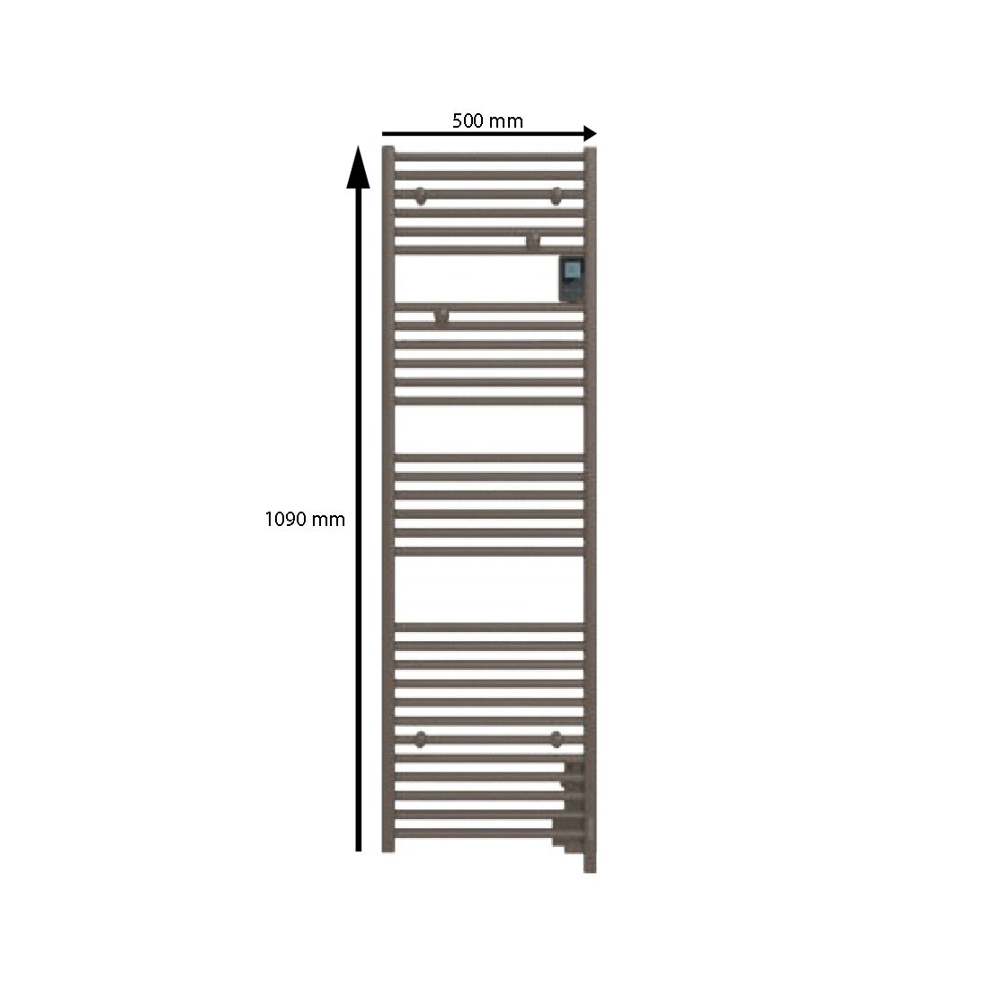 Radiateur sèche-serviettes électrique DORIS Digital sans soufflerie ...