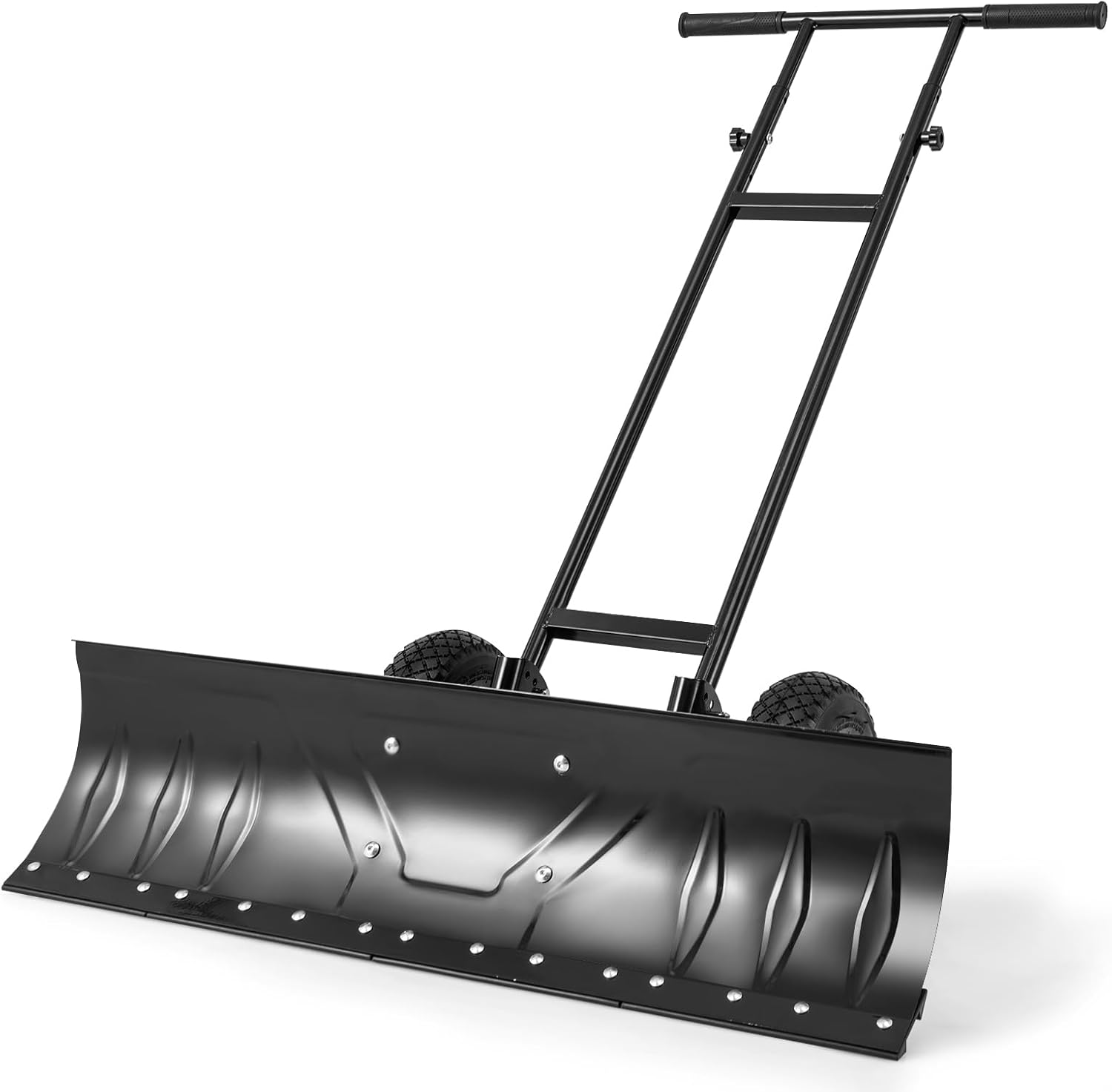 Pelle à Neige 91,5 cm, Chasse-Neige avec Roues Gonflables 25 cm ...