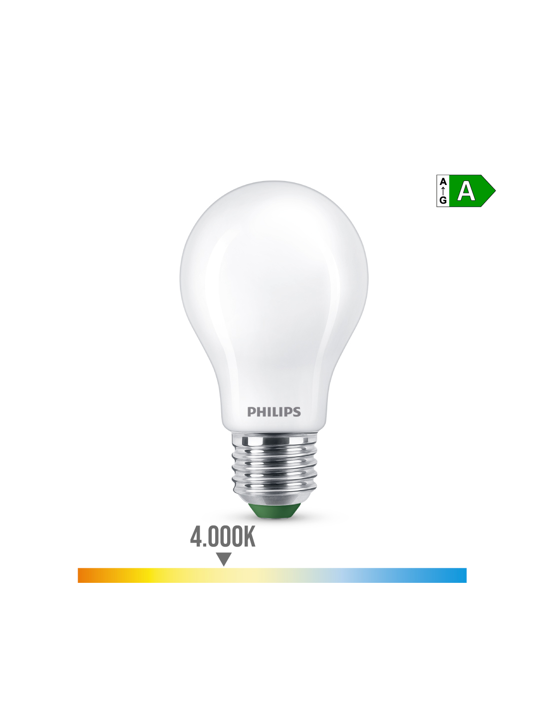 PHILIPS Lampadina LED Classica Ultra Efficiente 5.2W 1095lm E27 4000K 6x10.4cm | Leroy Merlin
