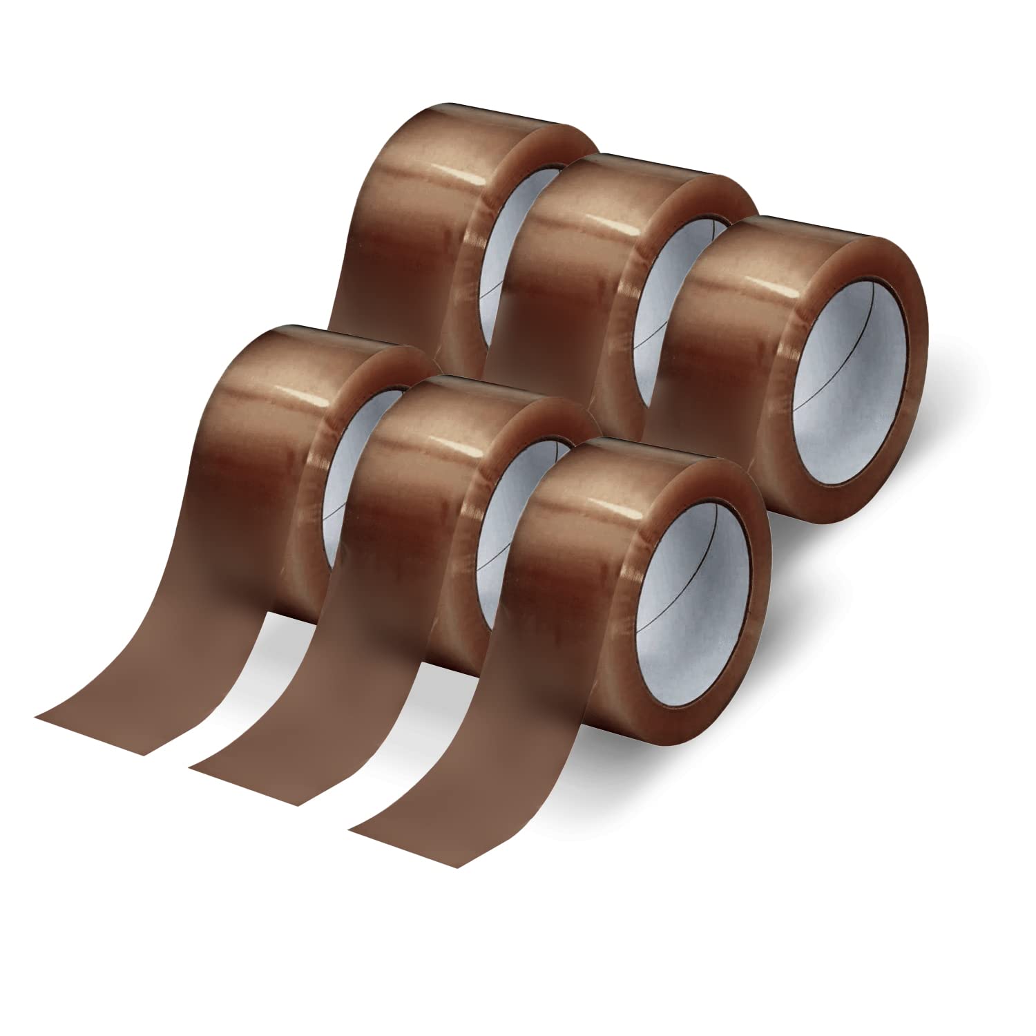 TIENDA EURASIA - Pack de 6 Rollos de Cinta de Embalar Marron ...