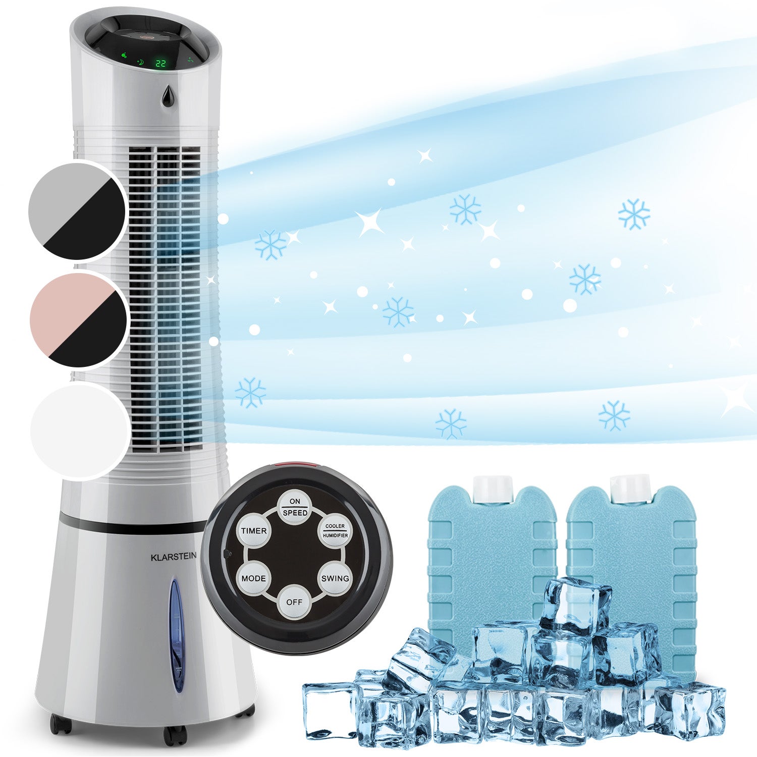 Klarstein Skyscraper Ice Climatizador Evaporativo 6L 210m3/h Gris ...