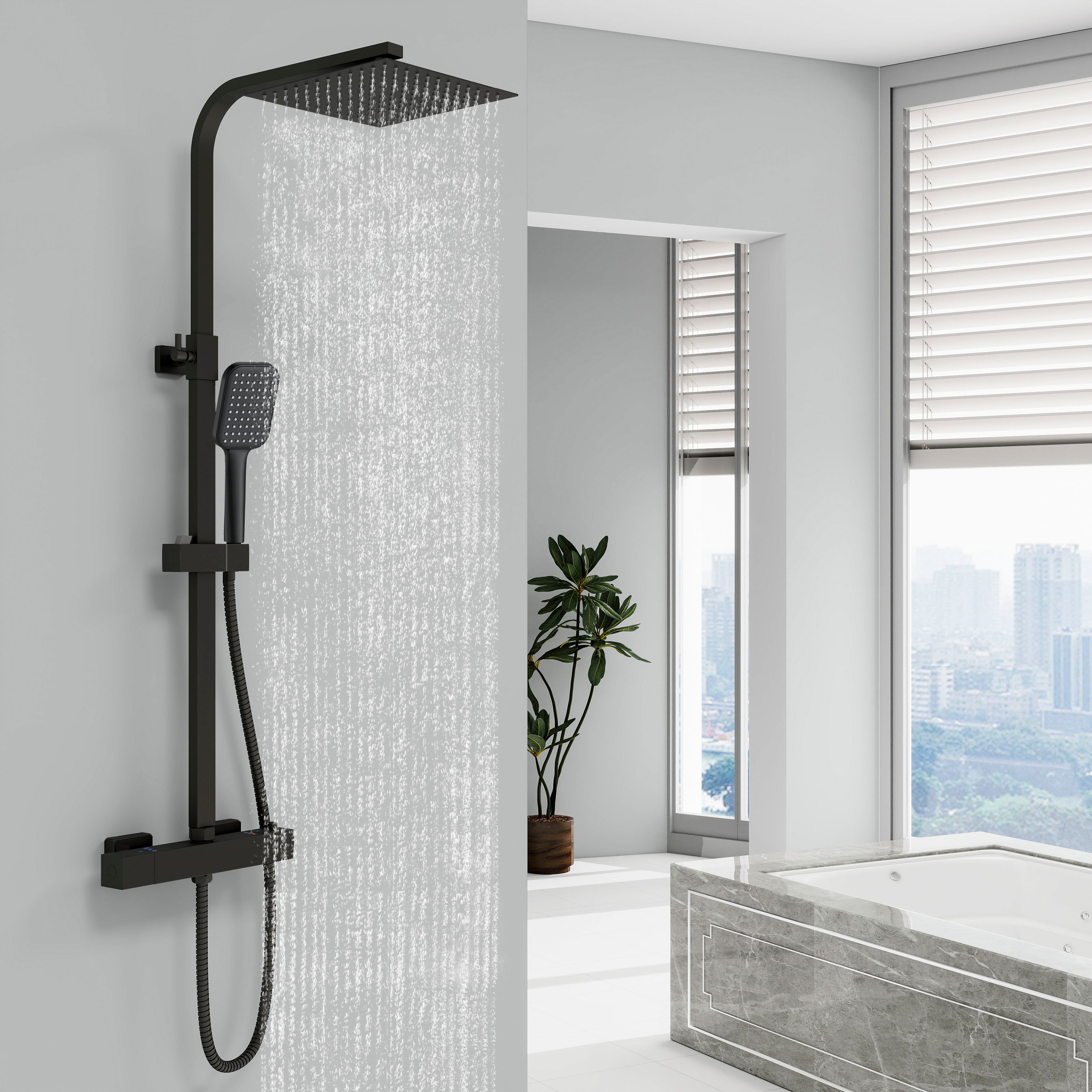 AICA Colonne de douche à température constante 38℃ douche de salle de ...