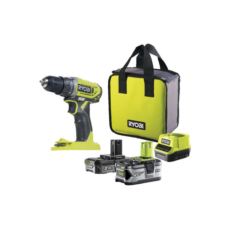 Perceuse-visseuse RYOBI 18V One+ - 2 Batteries 4.0Ah et 2.0Ah - 1 Chargeur - R18DD2-242S | Leroy ...