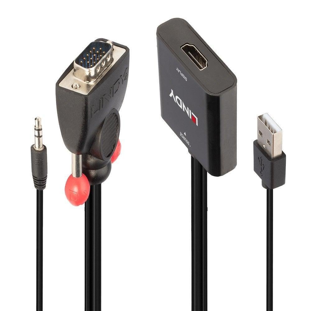 Lindy 38284 câble vidéo et adaptateur VGA (D-Sub) + 3,5 mm HDMI + USB ...
