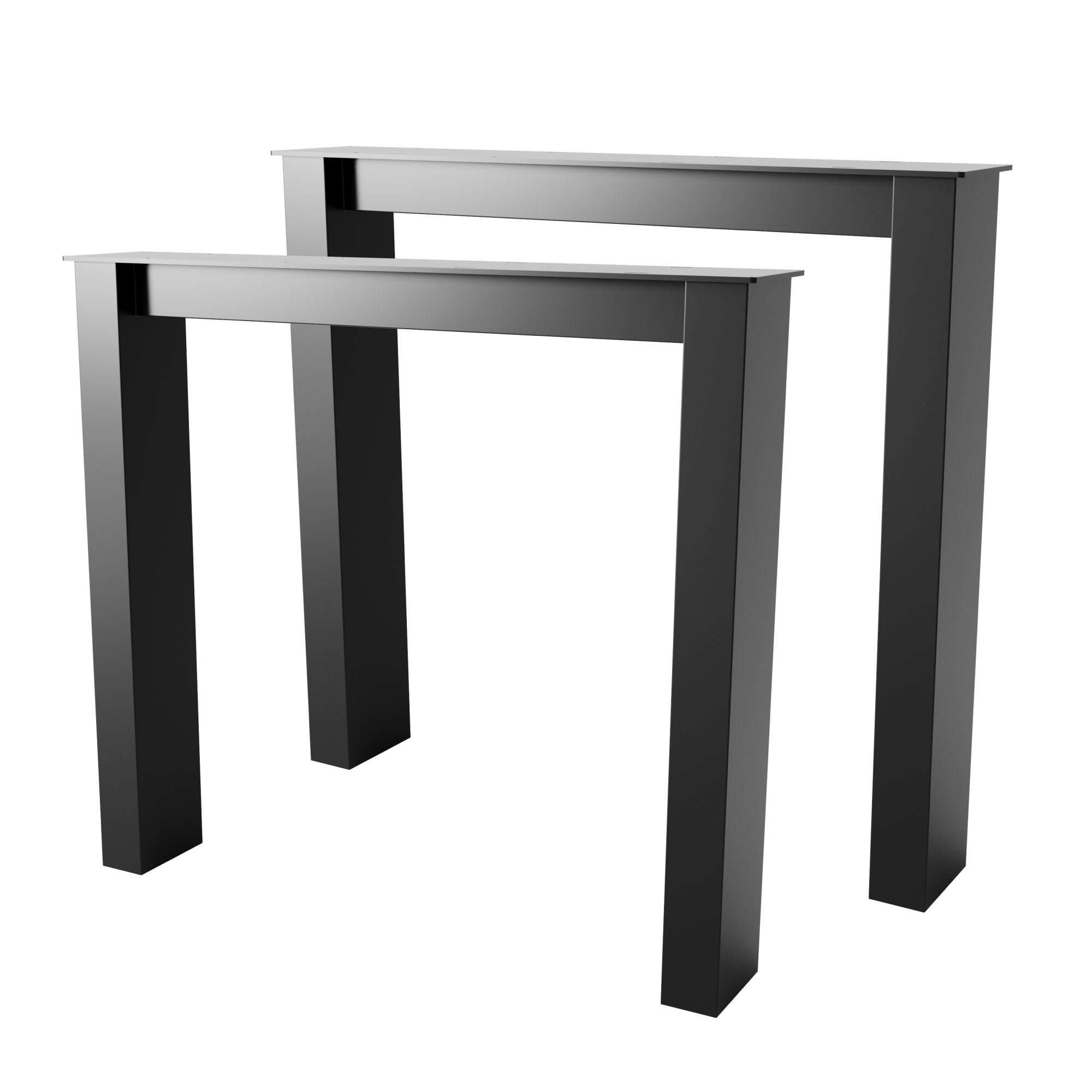 Pieds de Table en Métal Noir - Design Robuste et Élégant (Lot de 2 ...