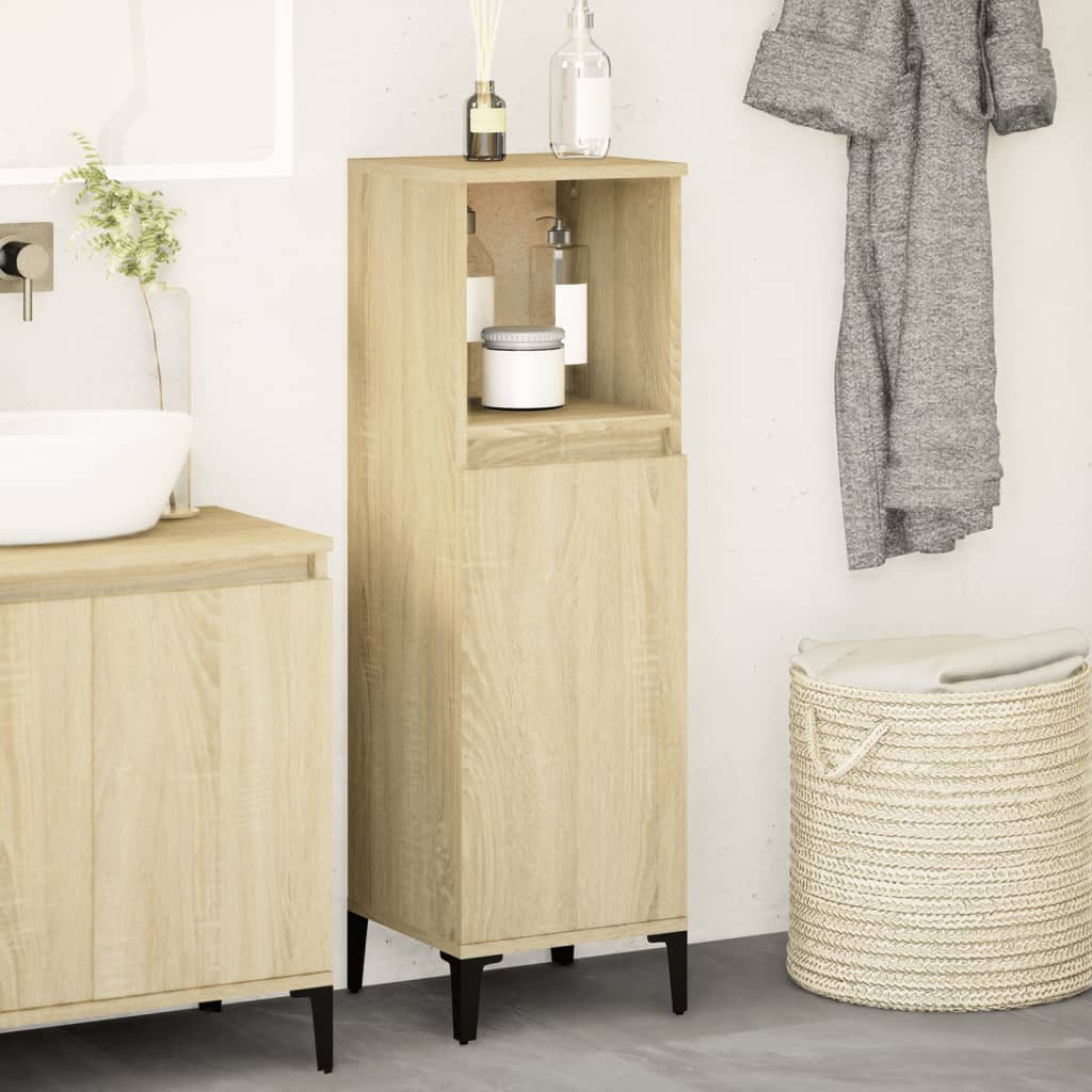 Armoire salle de bain chêne 30x30x100 cm | Leroy Merlin
