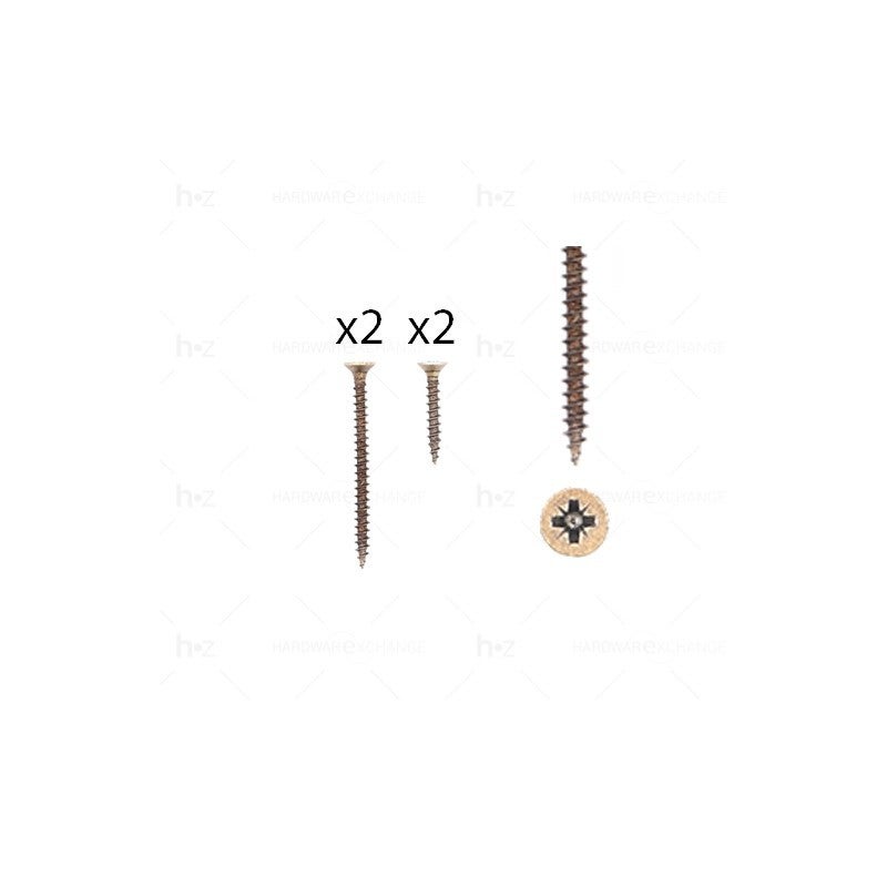 1 kit composés de 2 vis 4x25 mm + 2 vis 4x50 mm Florence antique ...