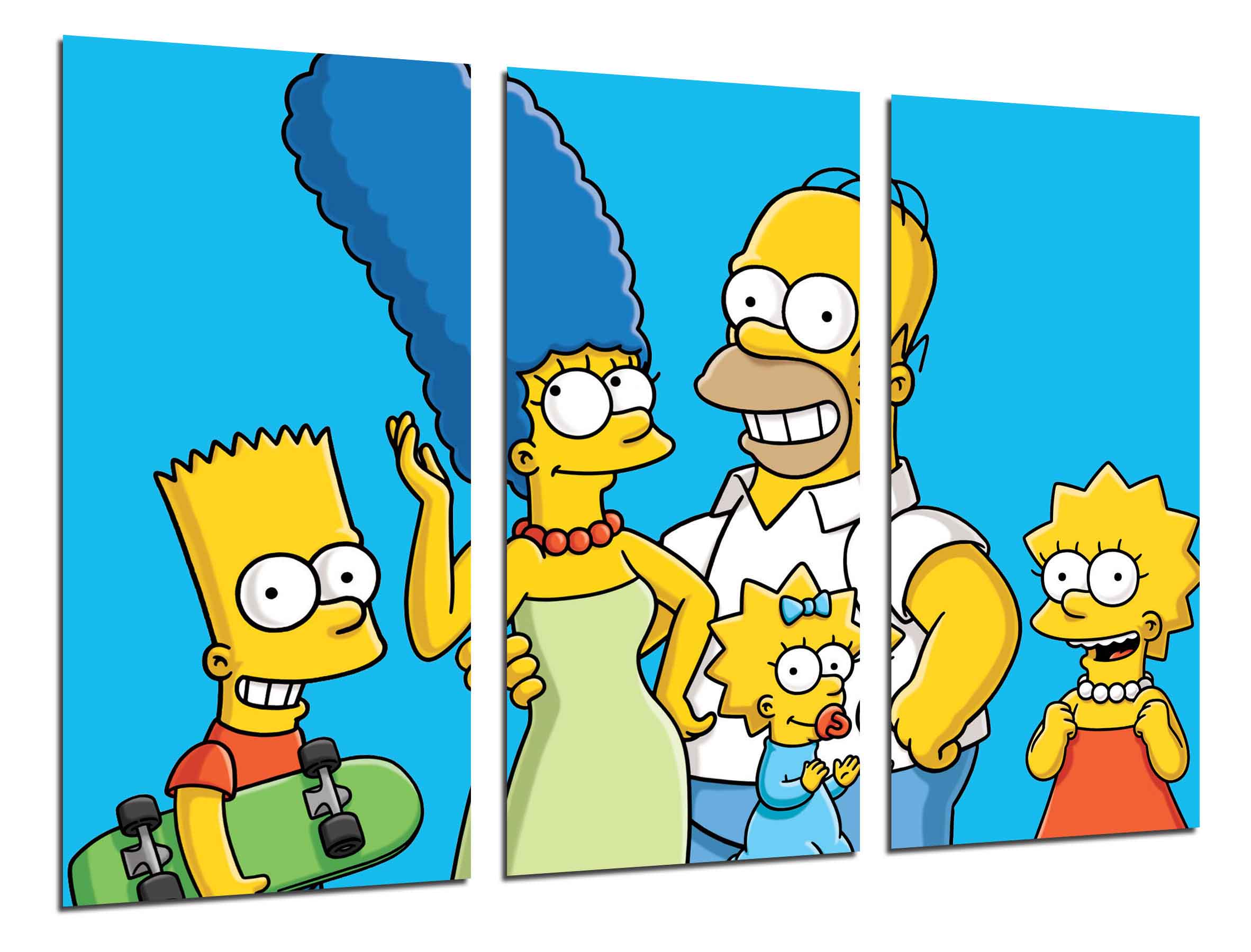 Les Simpson, Bart, Homer, tirage photographique sur bois, peinture ...