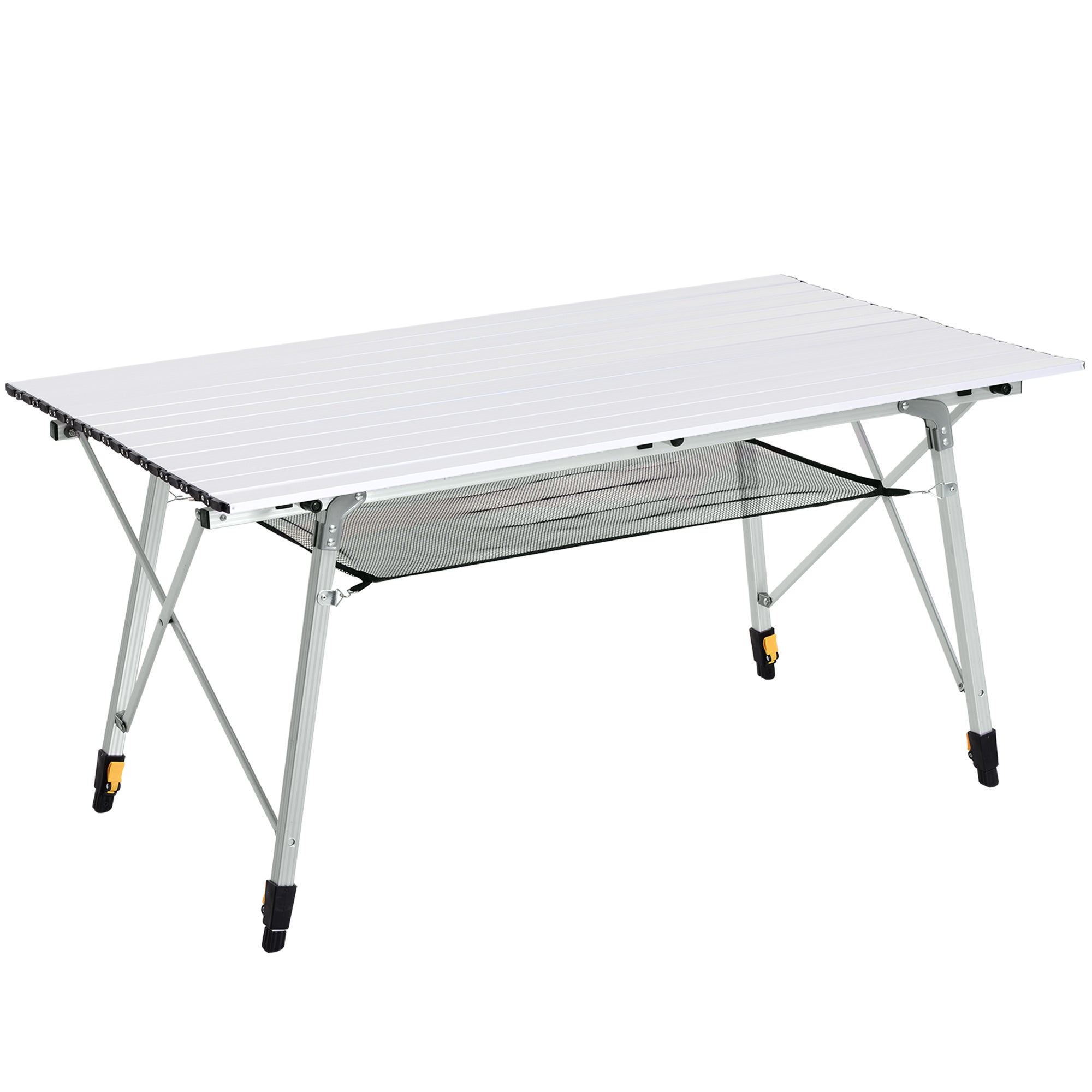 Table pliante aluminium camping jardin 6 personnes hauteur réglable sac ...
