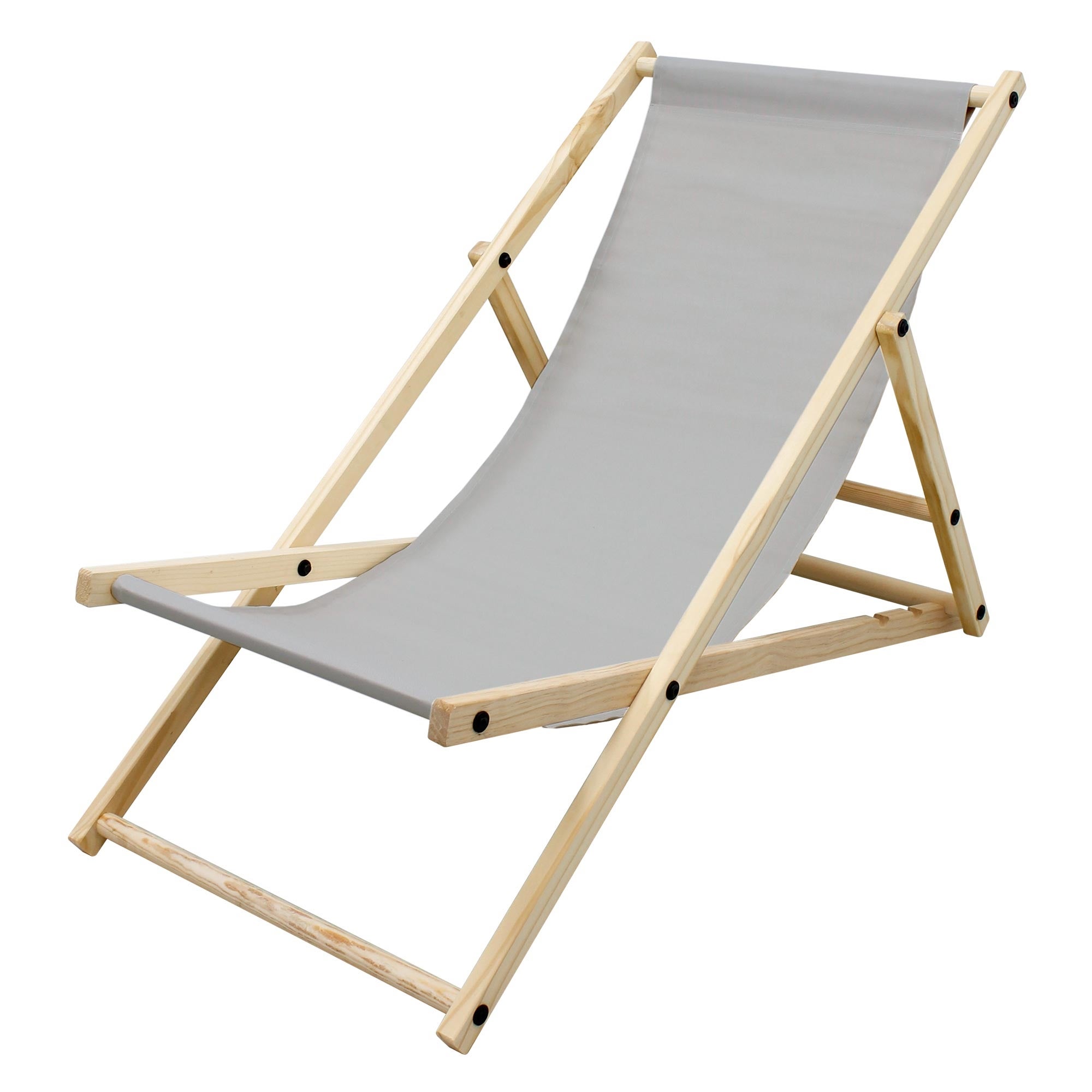 ECD Germany Chaise Longue de Jardin en Bois de Pin - 3 Positions de Couchage - jusqu'à 120 kg ...