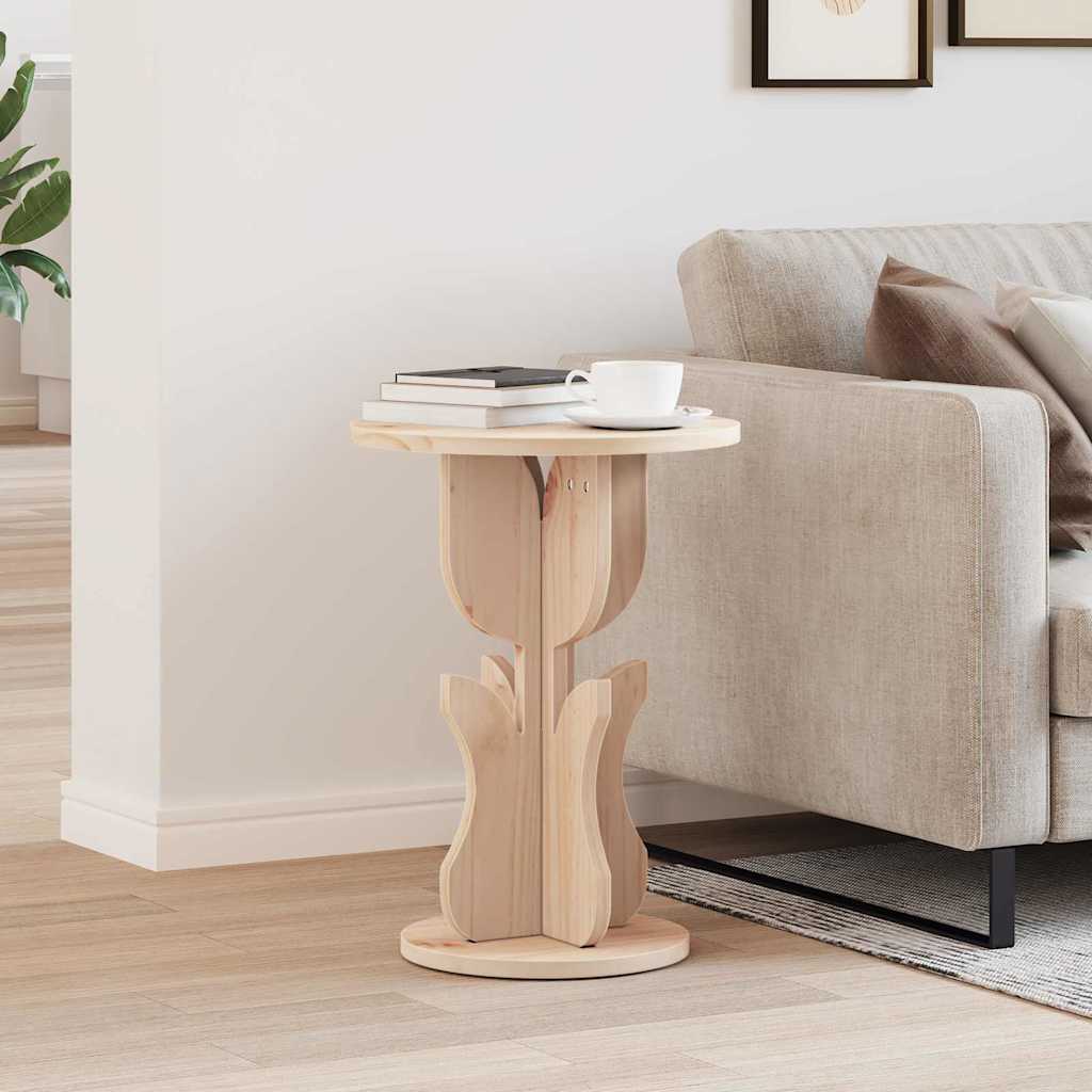 Table basse Naturel 39,5 x 39,5 x 53,5 cm Bois massif en pin | Leroy Merlin