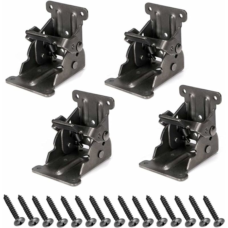 FANMITRK 4Pcs Self Locking Folding Leg Support Brackets, Space Saving ...