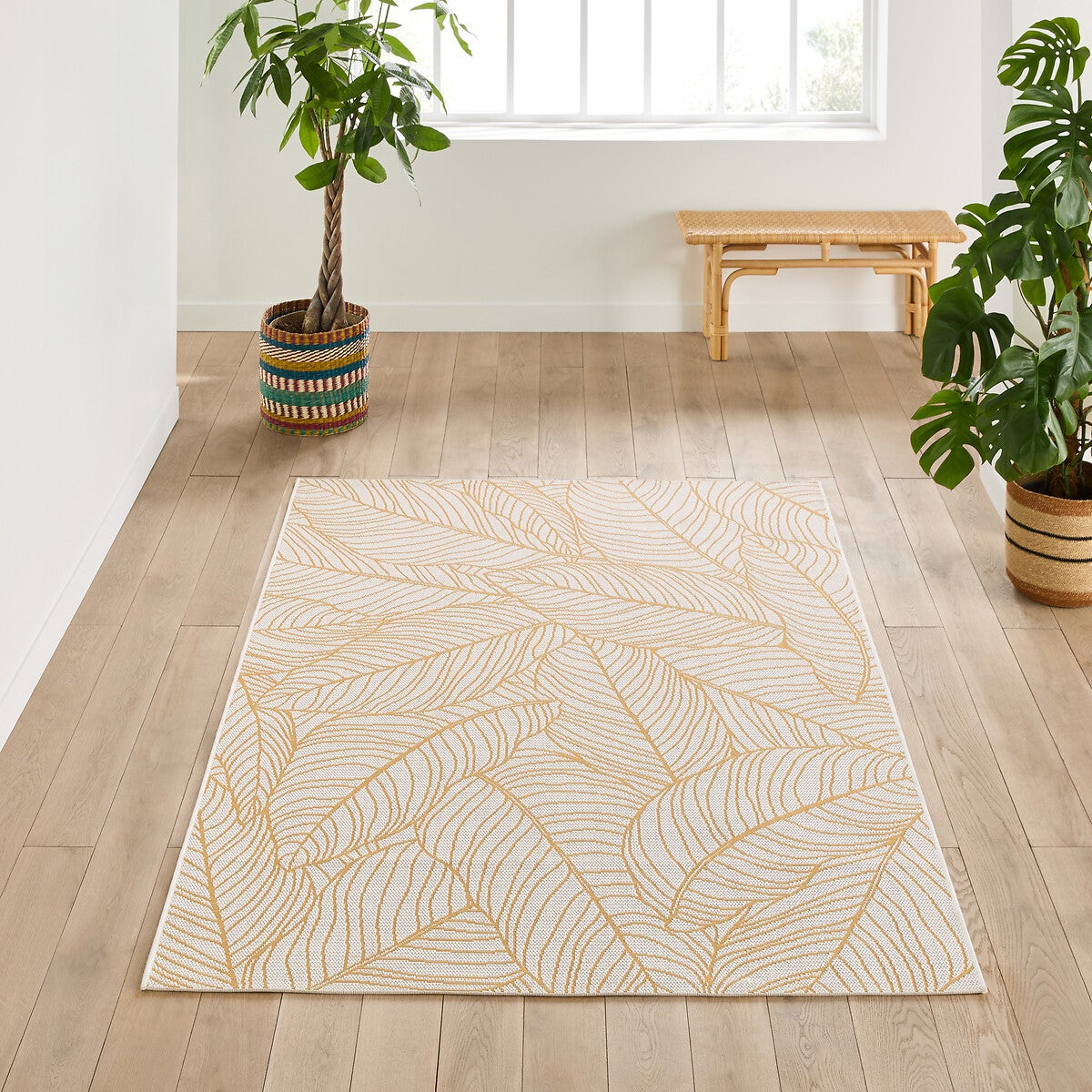 Tapis intérieur et extérieur, Armona - Jaune - 200 x 290 cm | Leroy Merlin