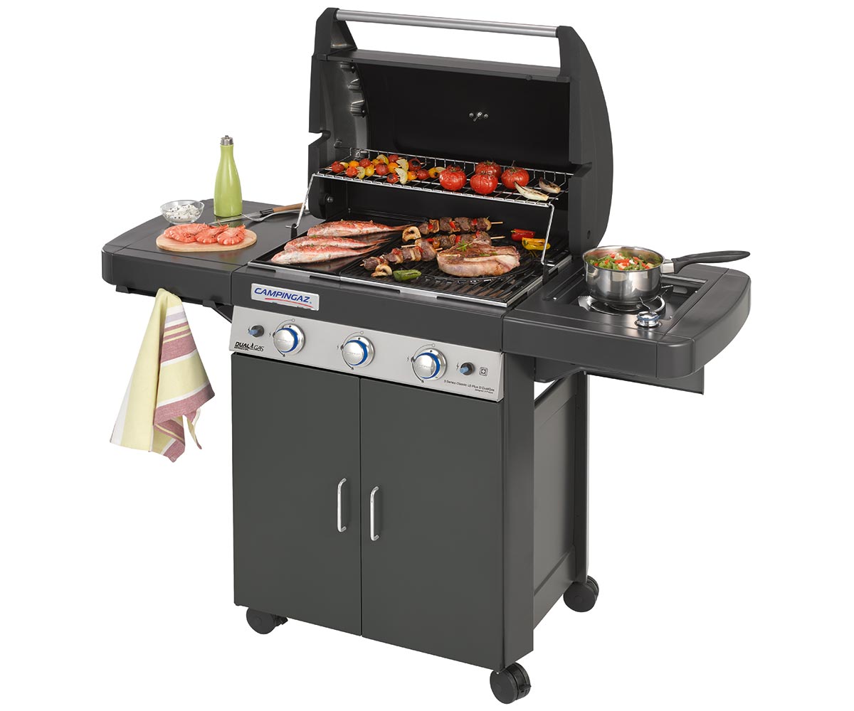 Barbecue Campingaz 3 Series Classic LS Plus Dark Dual Gas Nero Giardino BBQ | Leroy Merlin