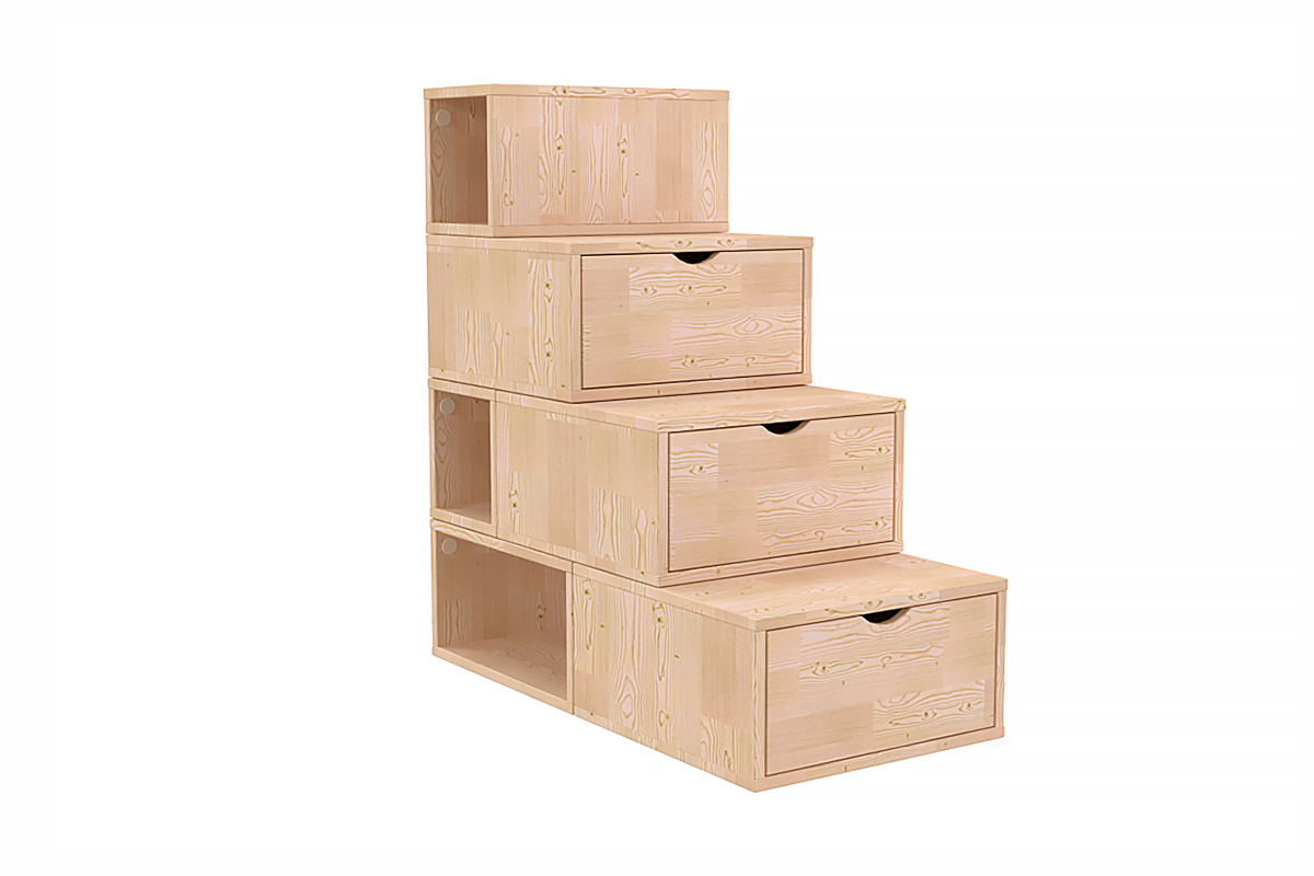 Escalier cube de rangement hauteur 100 cm, Brut (sans vernis) | Leroy ...