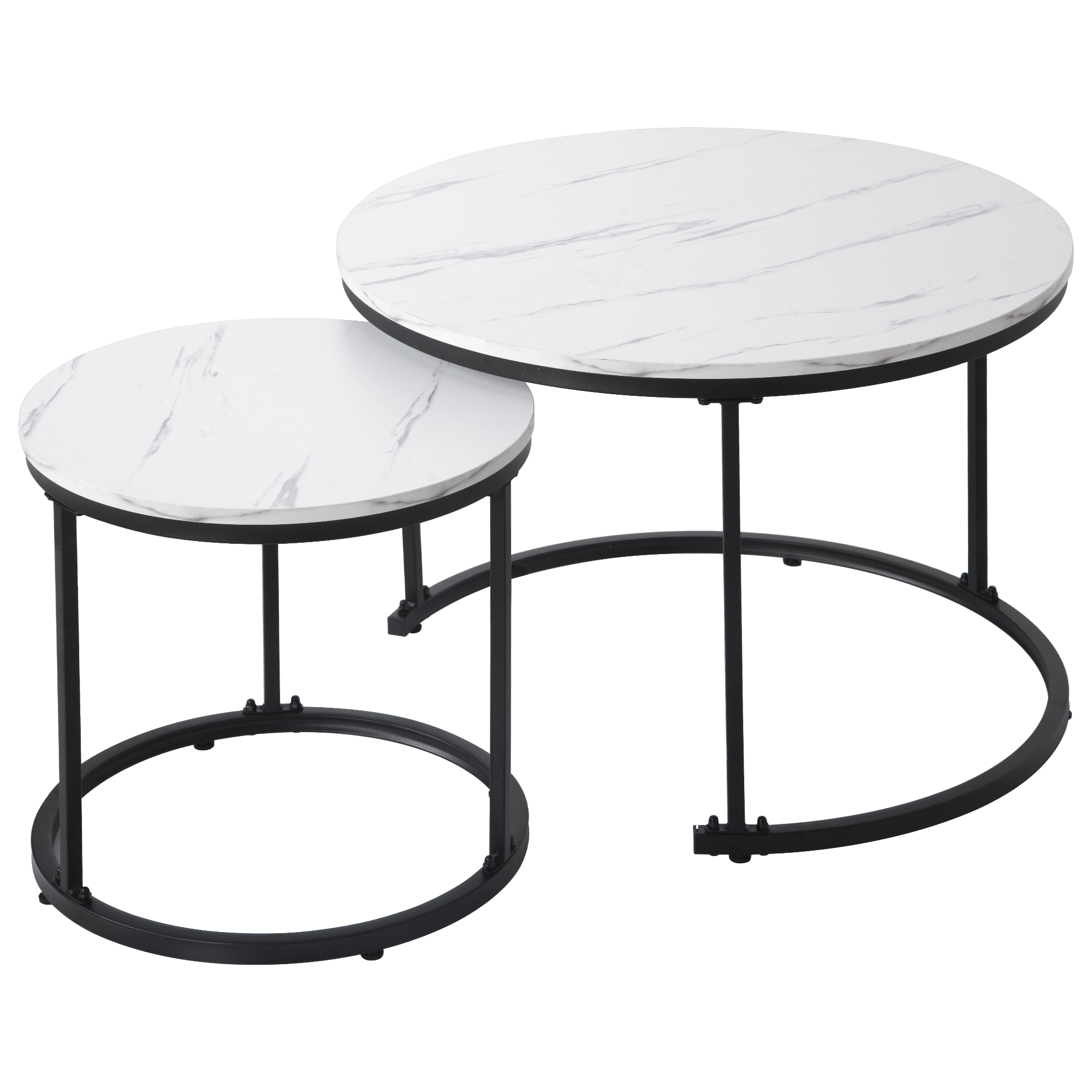 Ensemble de table basse ronde 2 pièces table basse salon table d ...