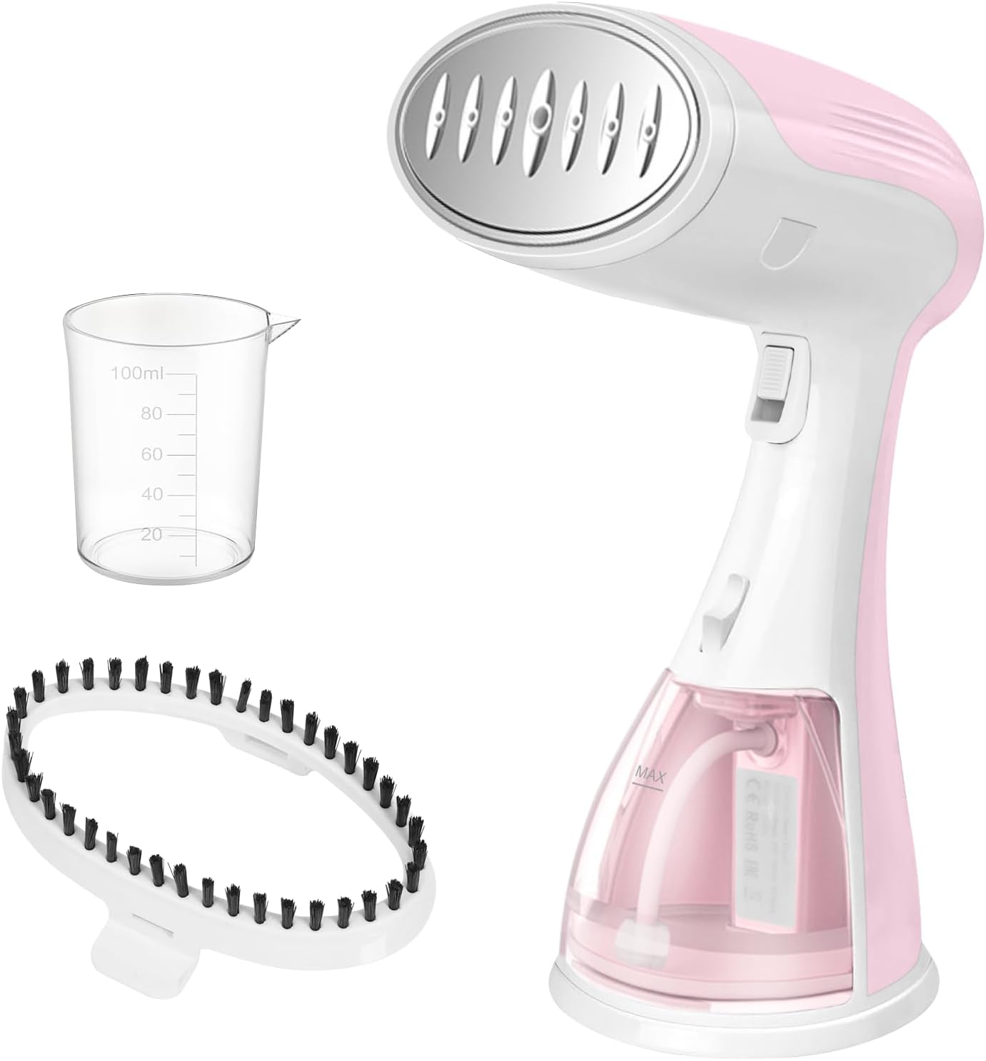 Mini fer à vapeur, cuiseur vapeur portable, (chauffage rapide 15s, réservoir d'eau 300ml, 1500W ...