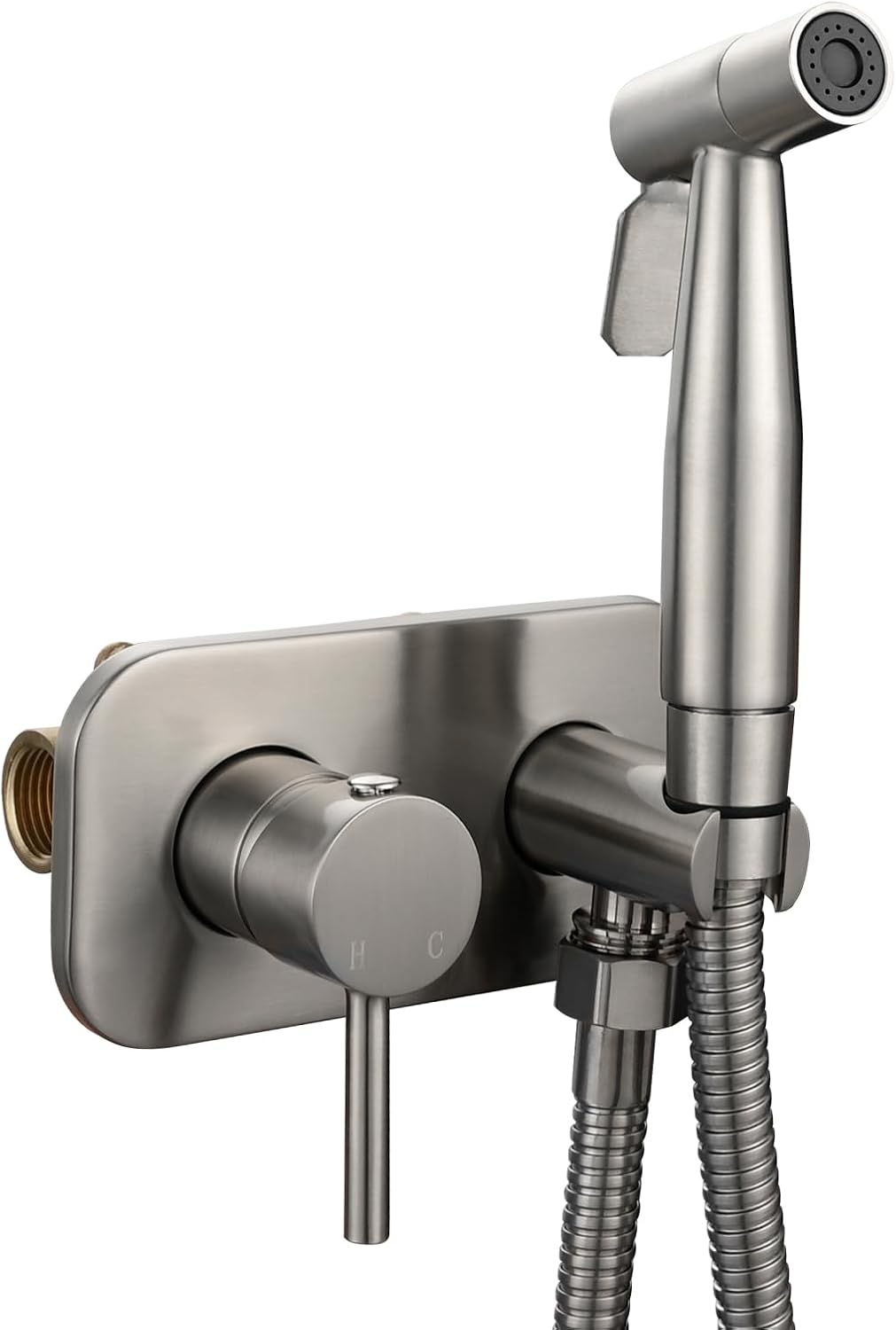 Douchette Bidet Kit Encastré Douchette WC en Acier Inoxydable Bidet ...