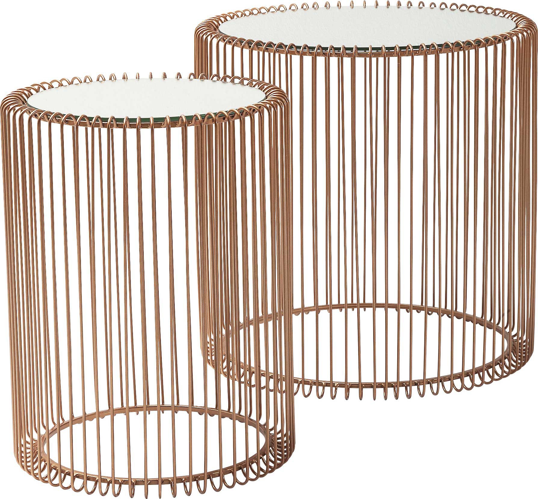 Tables d'appoint rondes Wire cuivre set de 2 Kare Design | Leroy Merlin