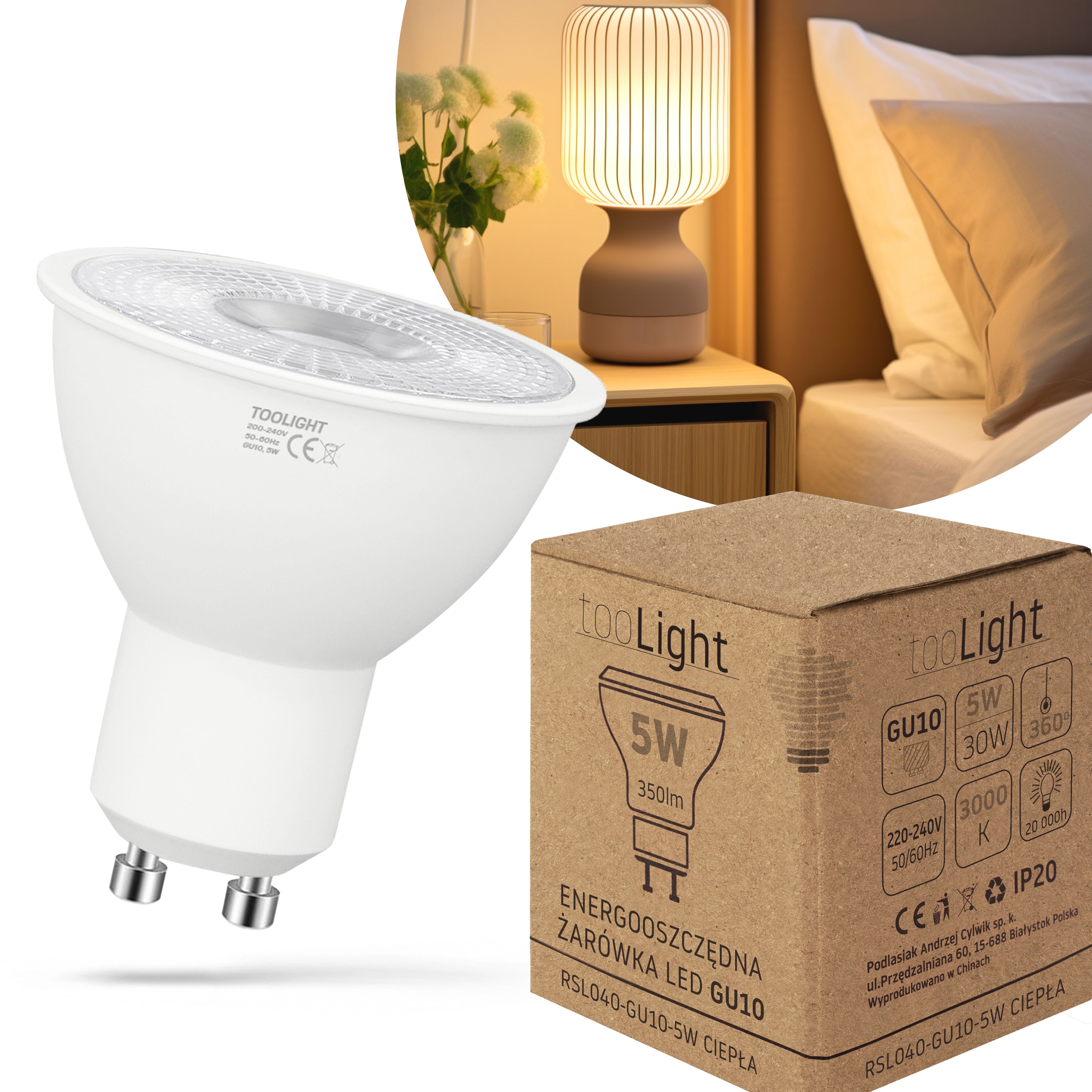 AMPOULE LED CHAUDE GU10 230V 5W RSL040 | Leroy Merlin