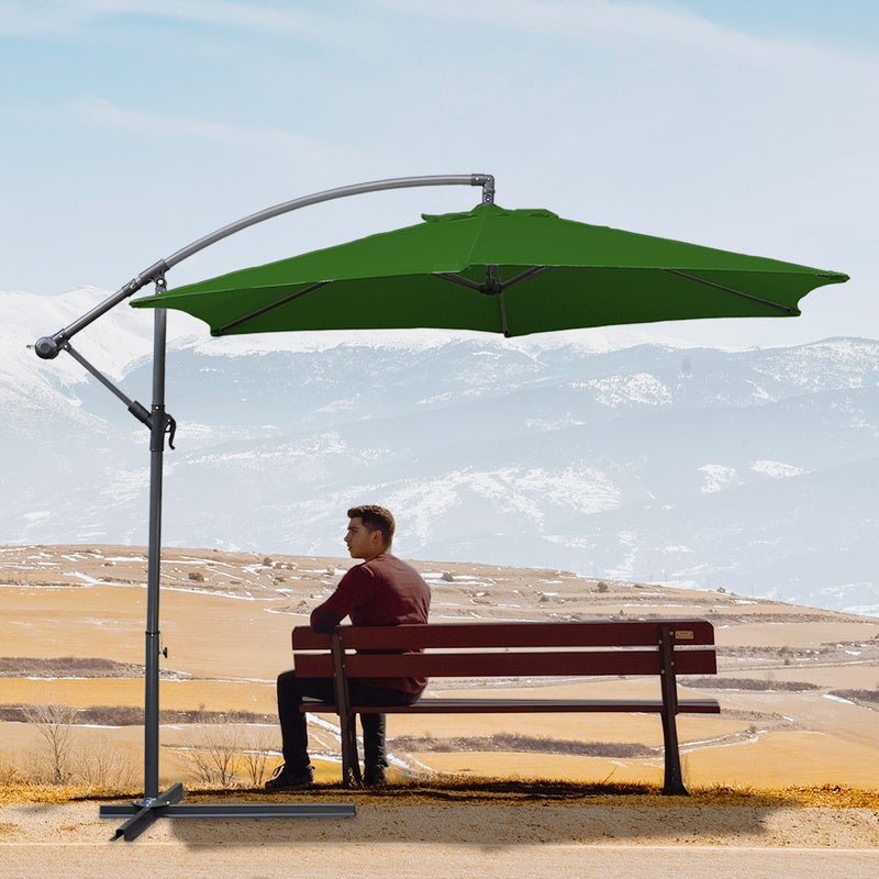 Parasol en aluminium Parasol de jardin pivotant à 360° Parapluies avec ...