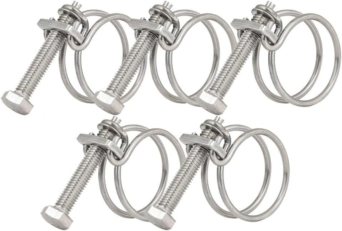 Juego de 5 abrazaderas de doble hilo de 28 a 32 mm, abrazaderas de ...