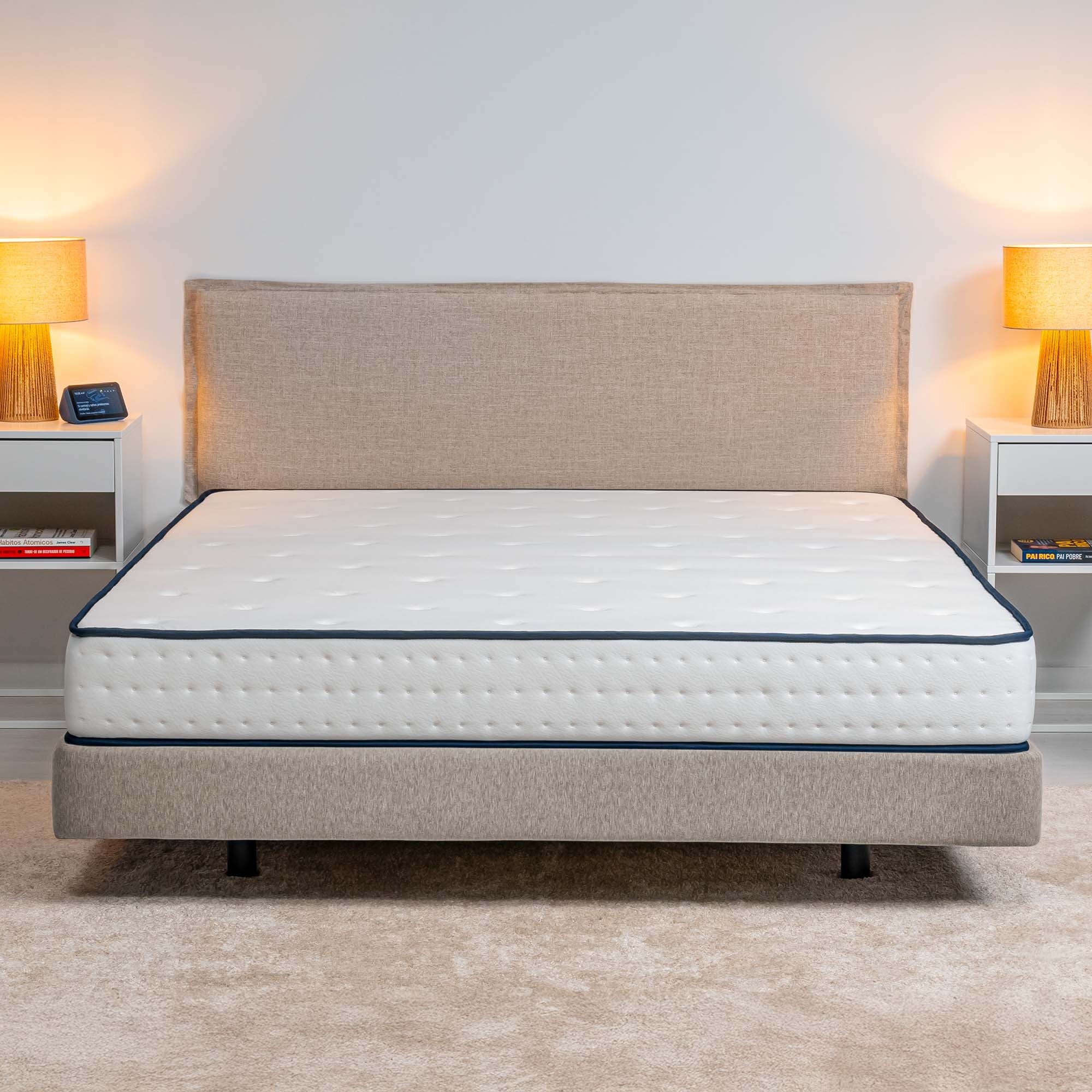 Colchón Deluxe 140x190 cm - Espuma de alta resistencia y densidad, 2 ...