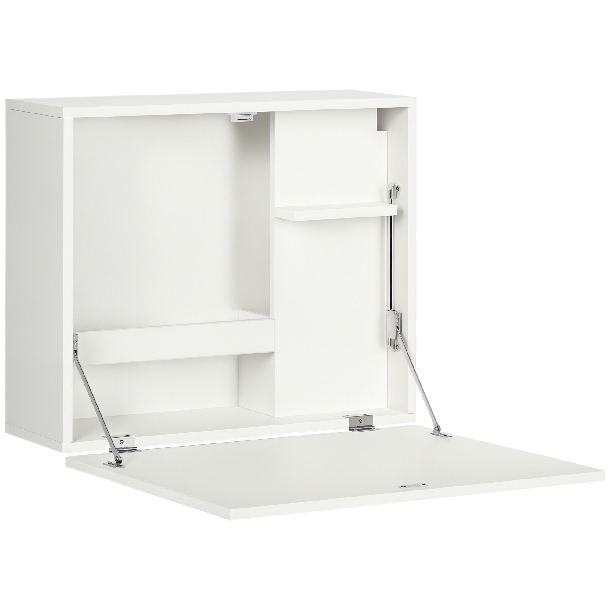 Escritorio plegable de pared con estantes, ahorra espacio, para estudio ...