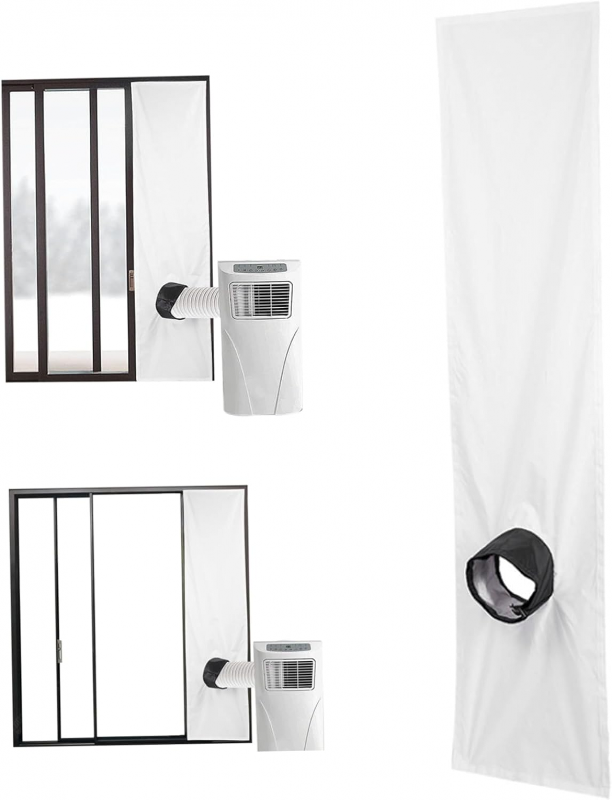 200 cm Portable AC Seller Kit, Portable Air Conditioner Window Plug ...