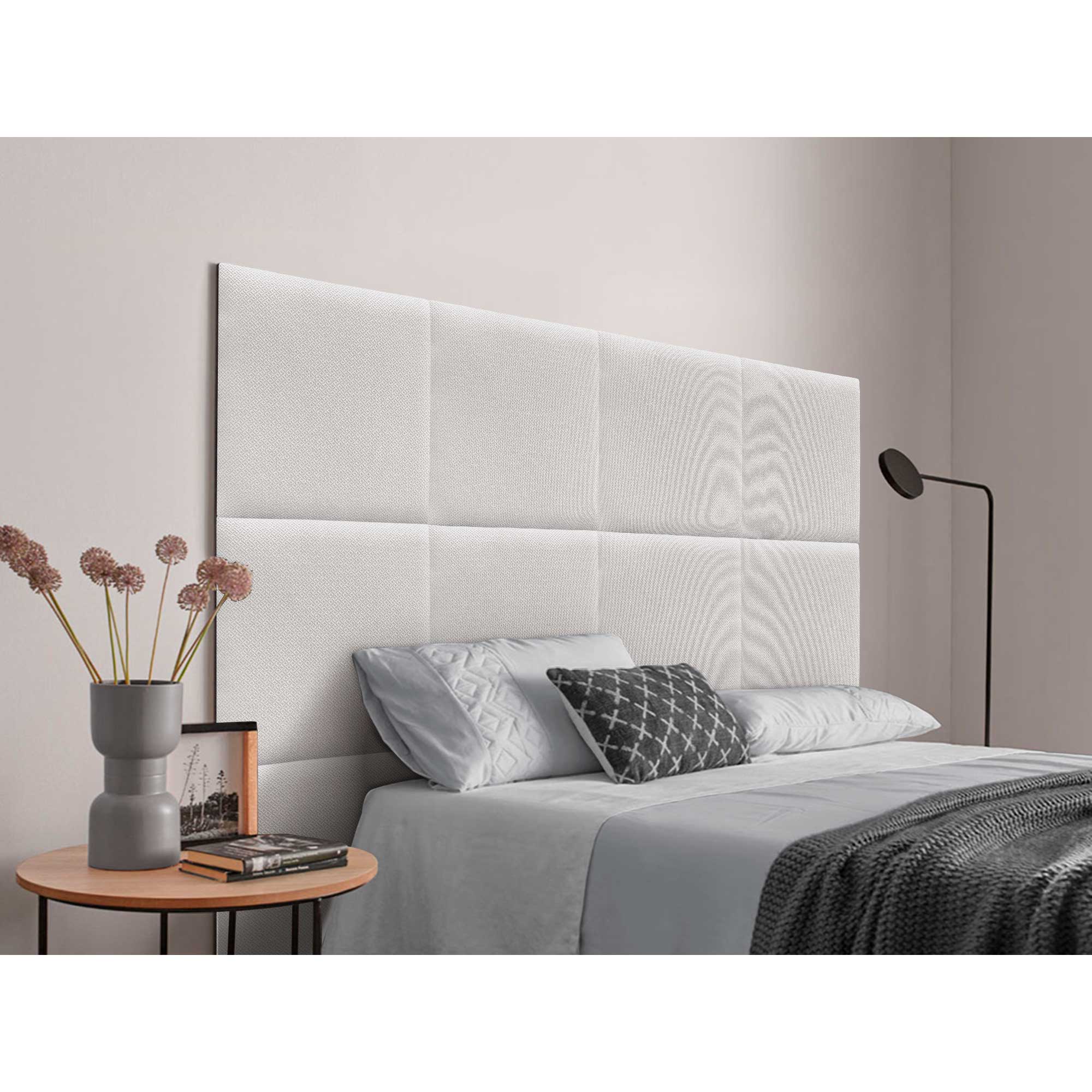 DHOME Tête de Lit Rembourrée Composée de Panneaux Autoadhésifs Interchangeables Série Luxury ...