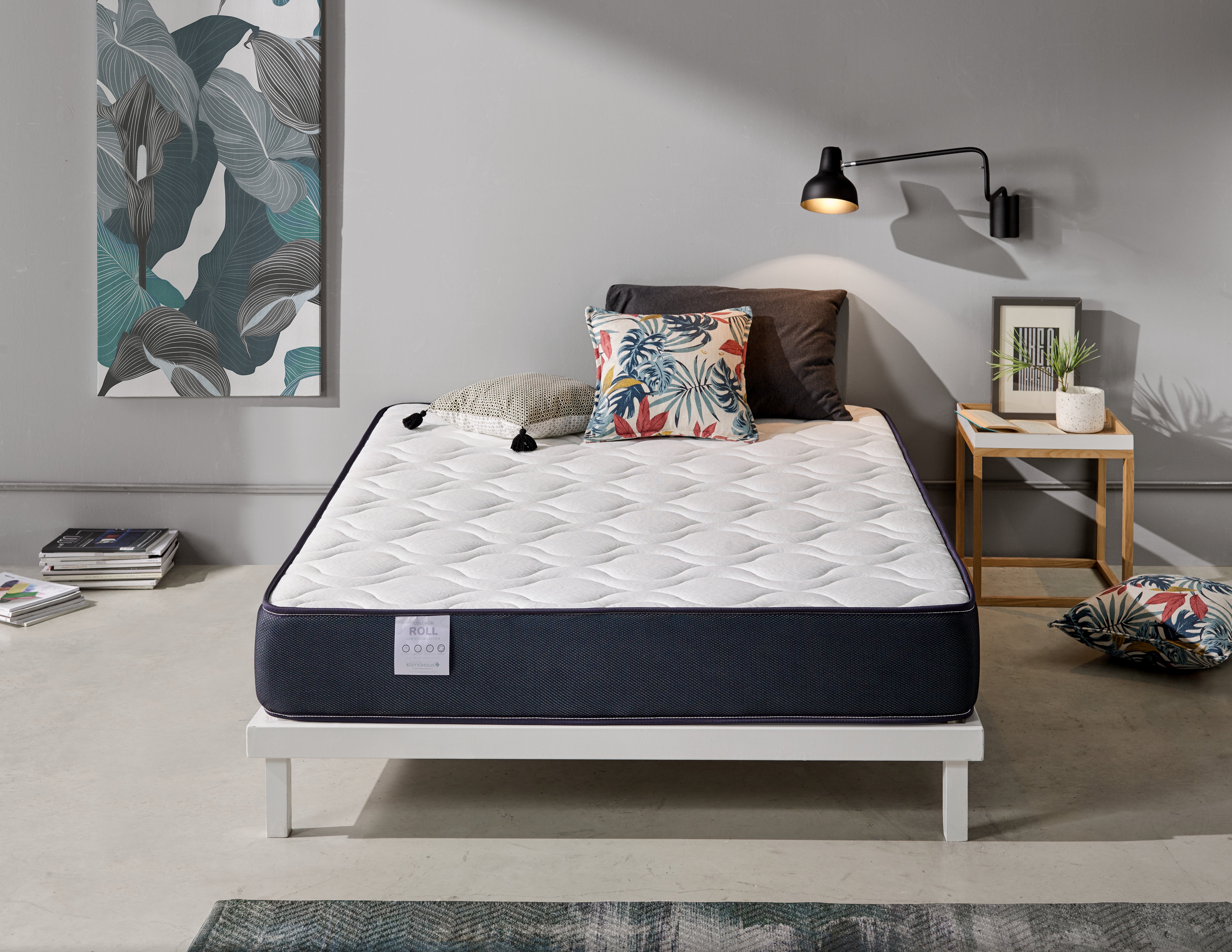 Matelas double face 110x190 cm Visco Roll - Épaisseur +/- 20 cm - Ferme ...