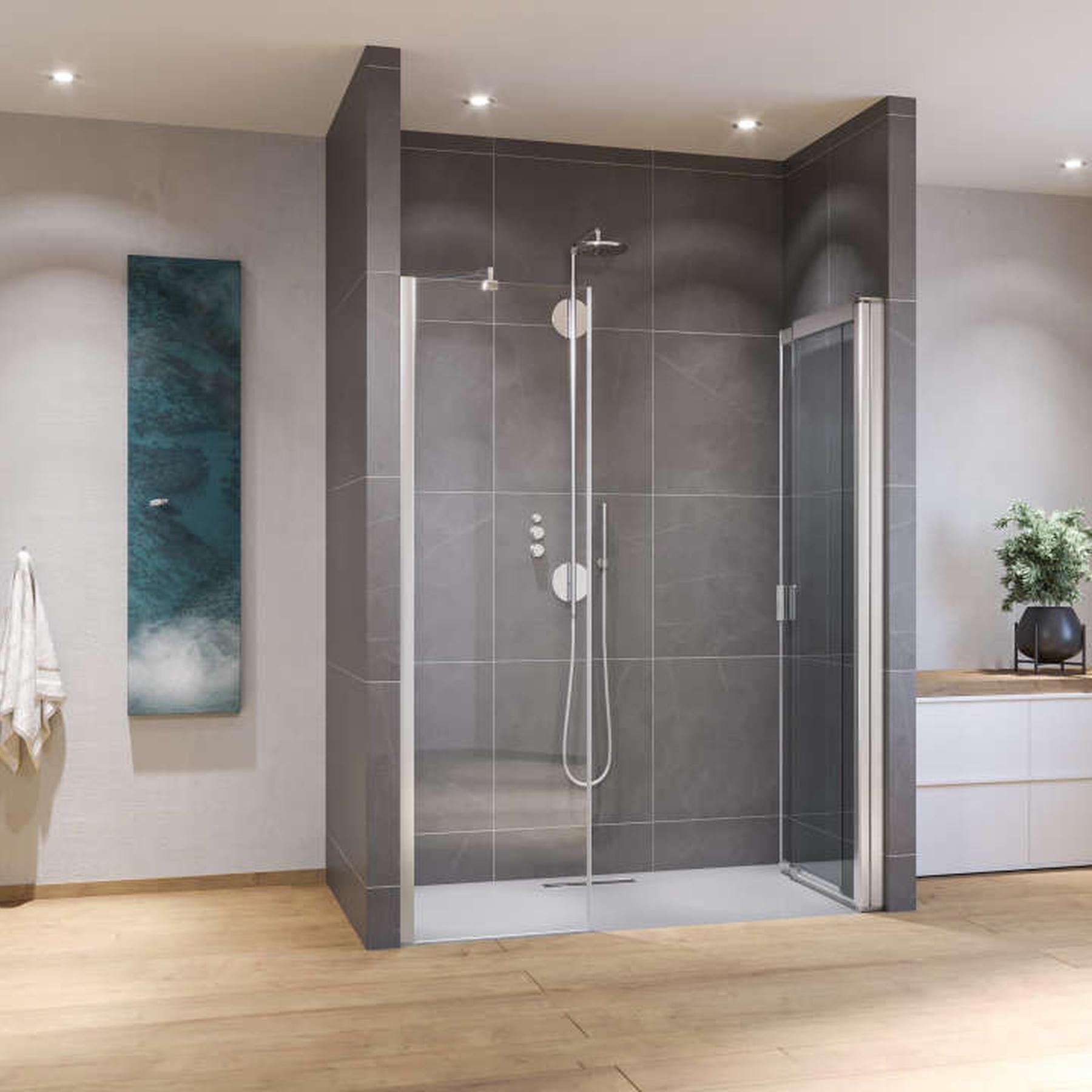 Pared de ducha fija en anchura de extensión 50cm altura 200 cm perfil ...